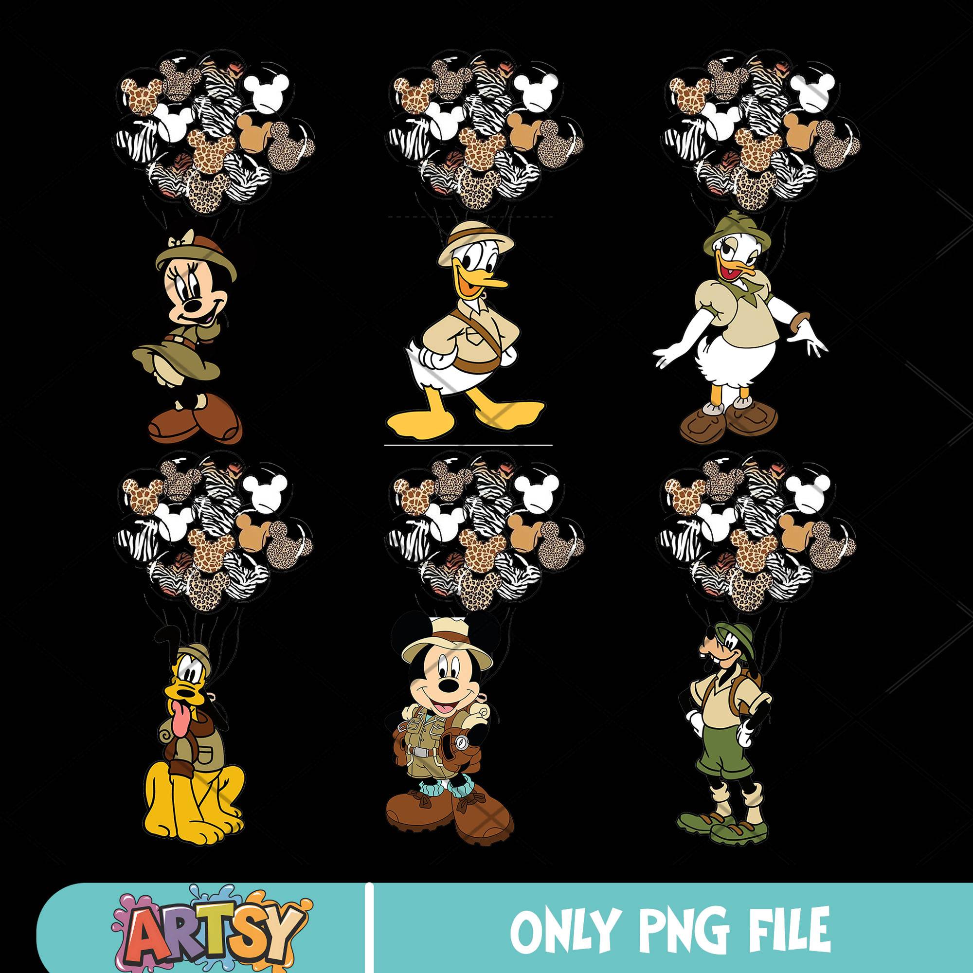 Animal kingdom png bundle, mickey animal png, mickey disney png – Artsysvg