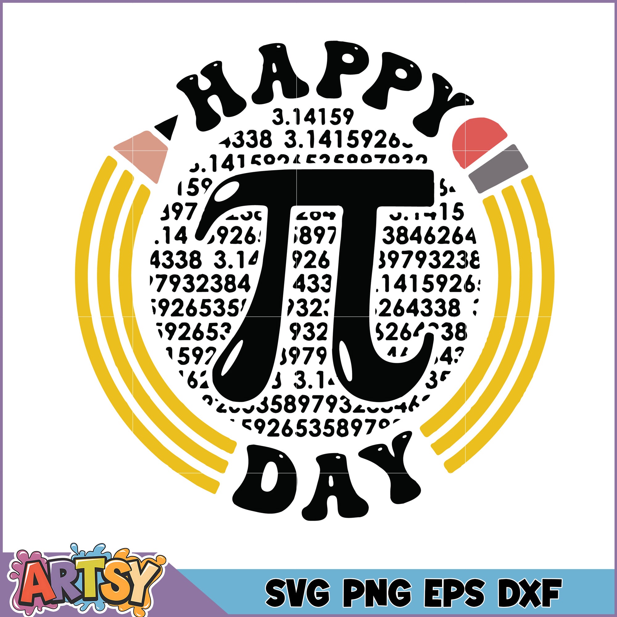 Happy Pi Day SVG Cut File – Artsysvg