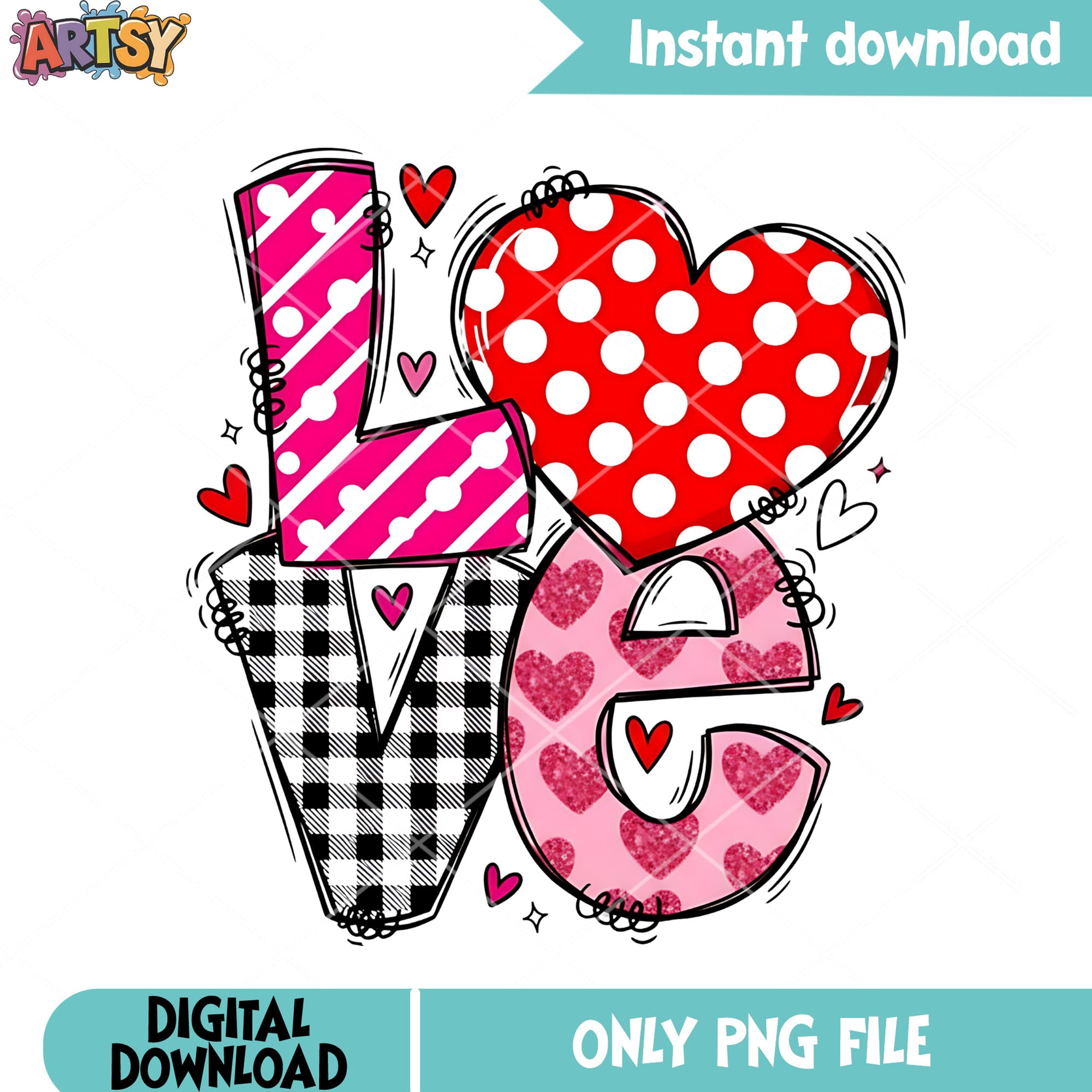 The love valentine poster png, valentines style png, valentine day png ...