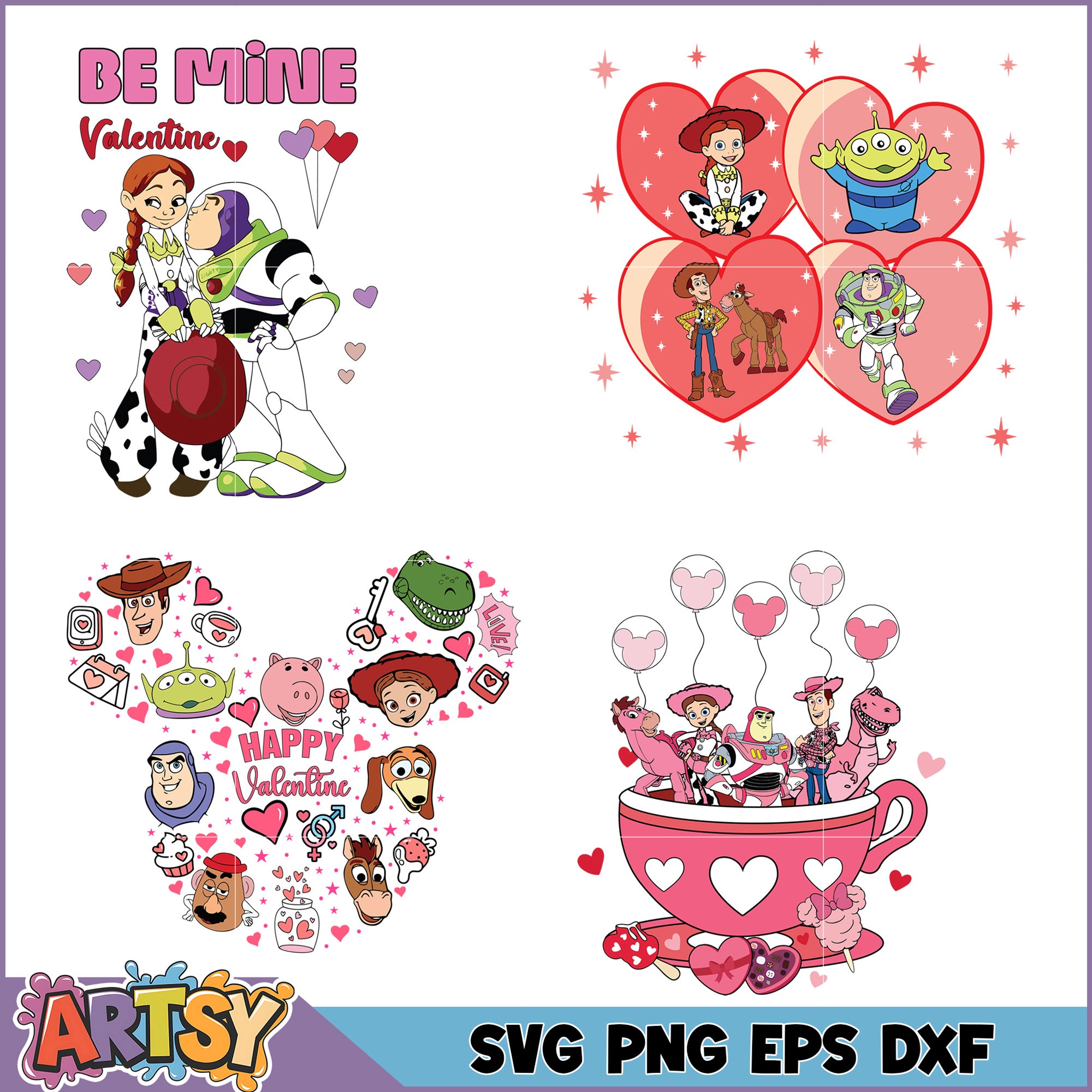 Toy Story Valentine's SVG Bundle – Artsysvg