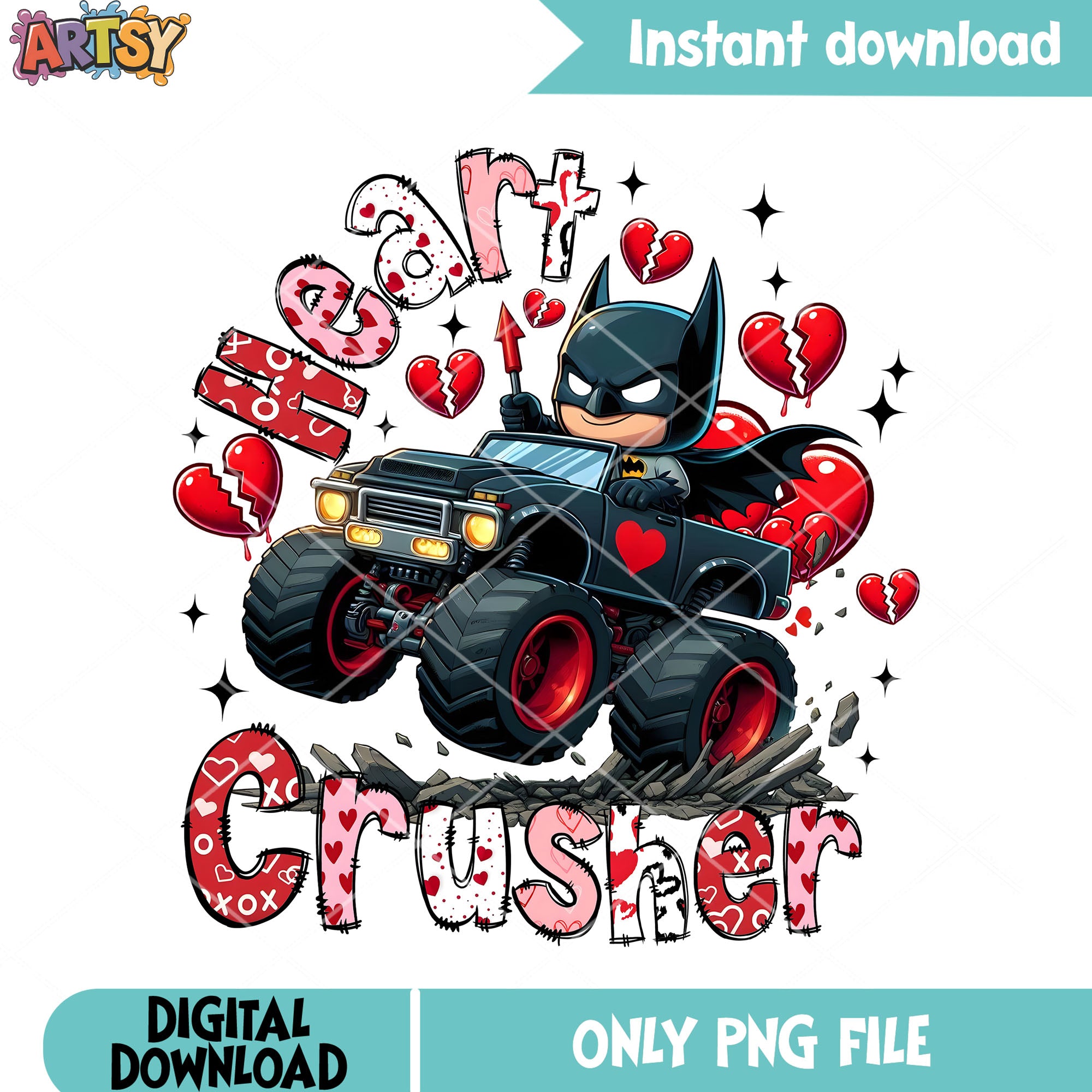 Batman heart crusher png, valentine gifts png, marvel valentine png ...