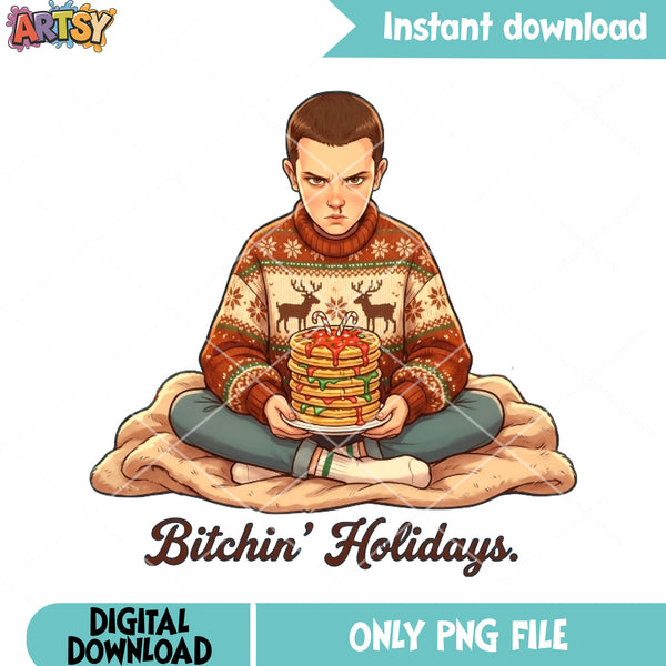 Bitchin holidays png, christmas sweater png, stranger things png – Artsysvg