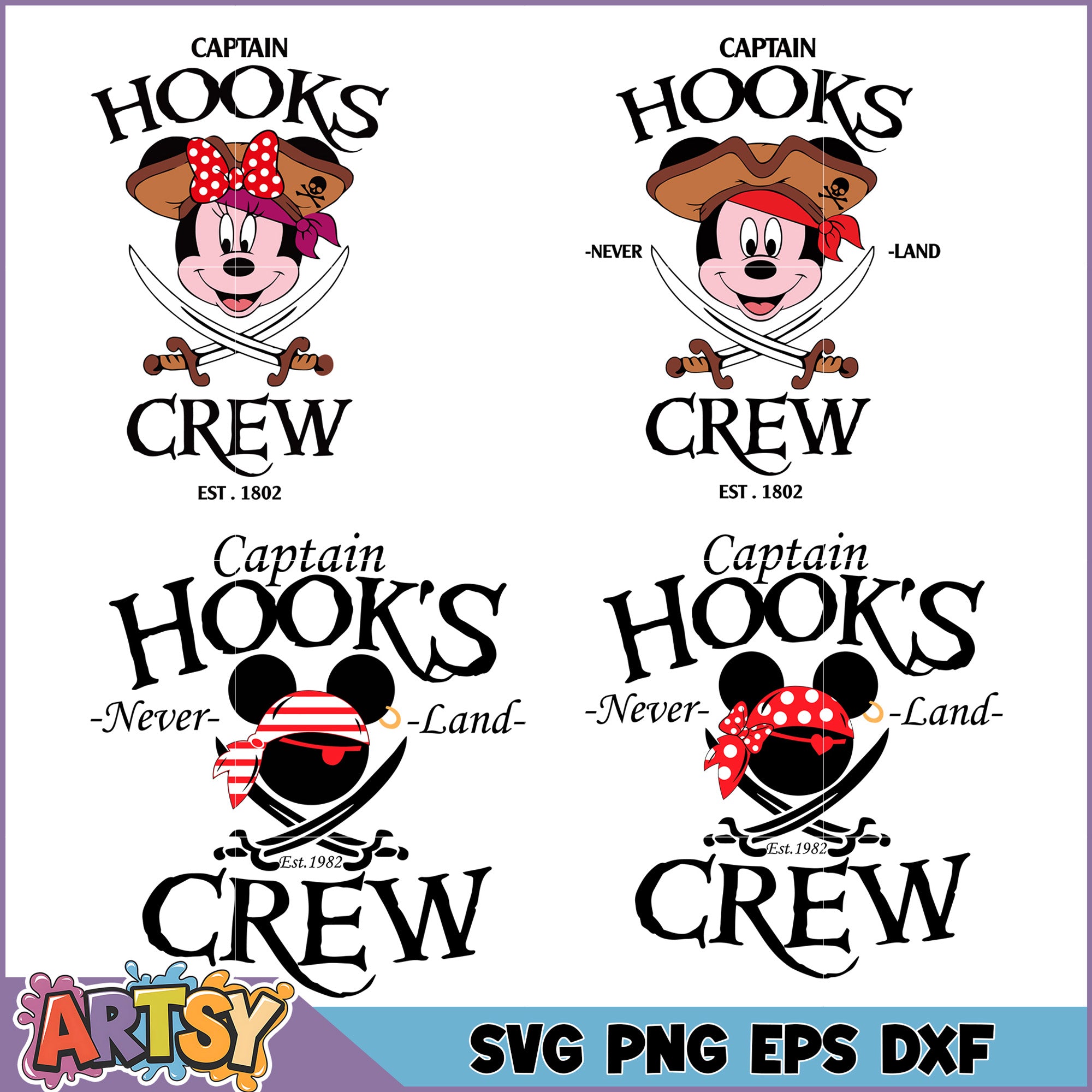 Captain Hooks Crew SVG Bundle for Creative Projects – Artsysvg