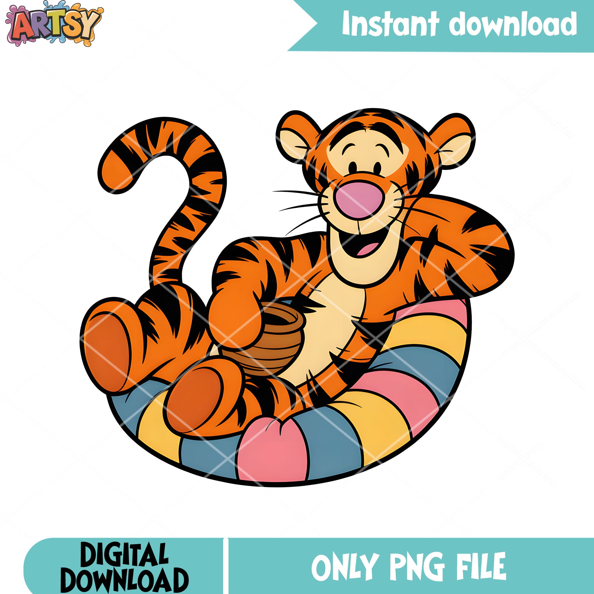Chillin tiger poster png, disney tiger png, pooh friends png – Artsysvg