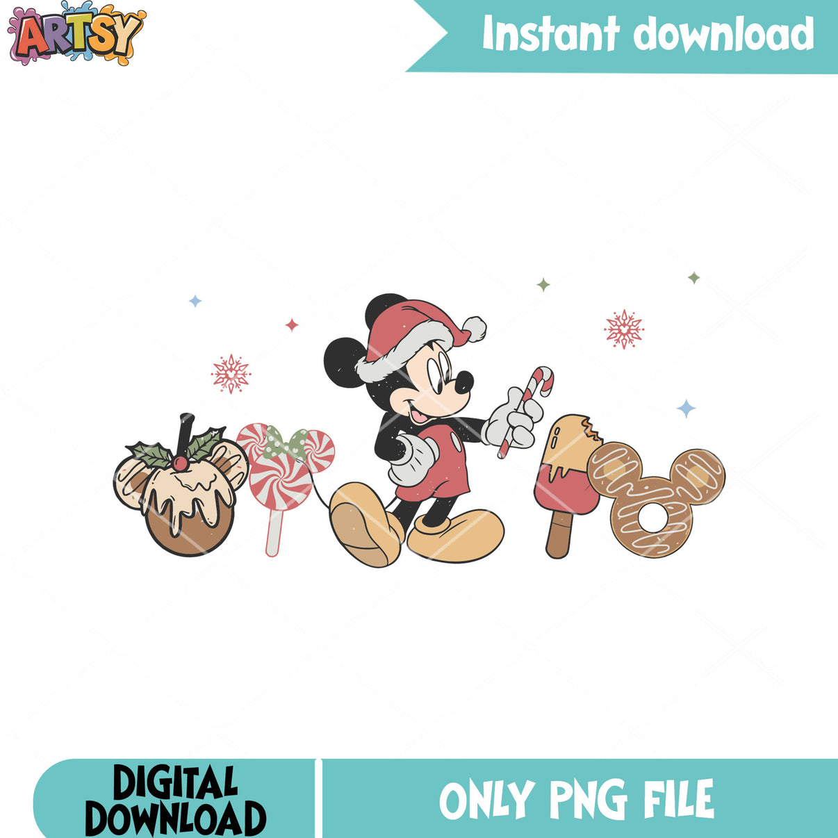 Christmas for mickey snack png, mickey mouse png, christmas snack png ...