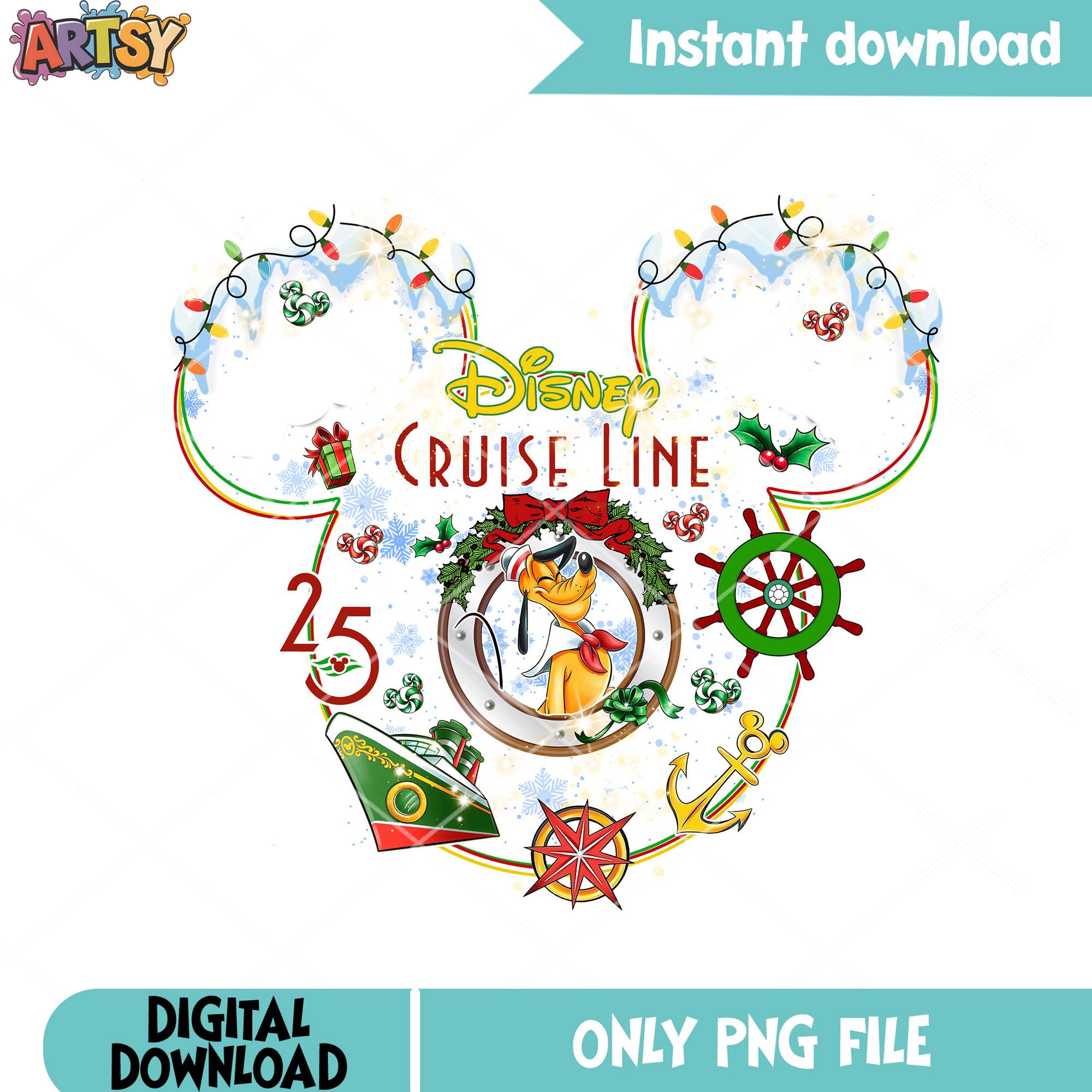 Christmas pluto cruise disney png, disney trip png, pluto the dog png ...