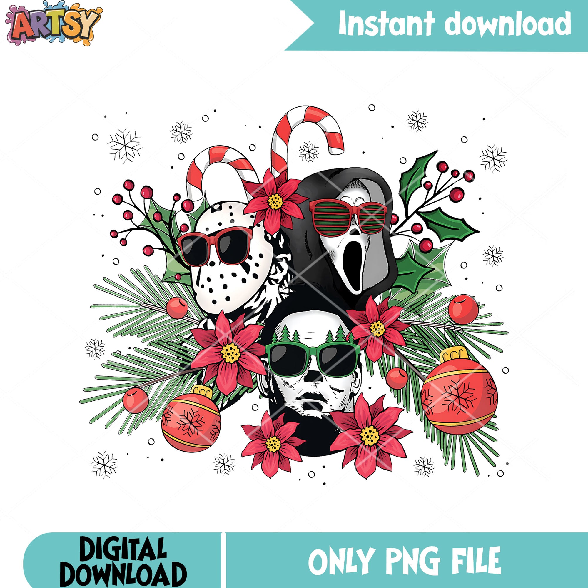 Christmas serial killer crew png, jason voorhees png, ghost face png ...