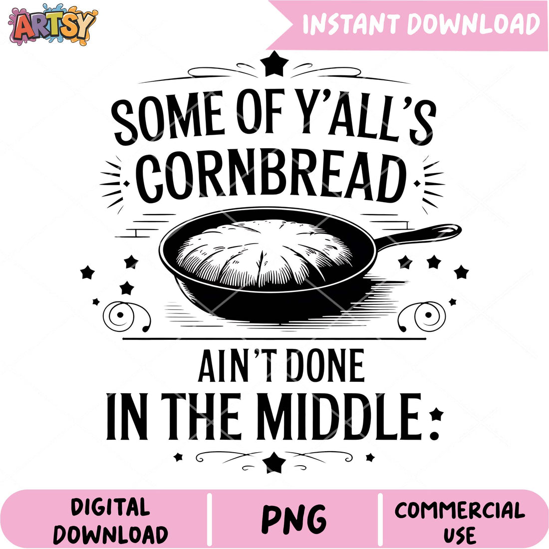 Cornbread SVG PNG Instant Download – Artsysvg