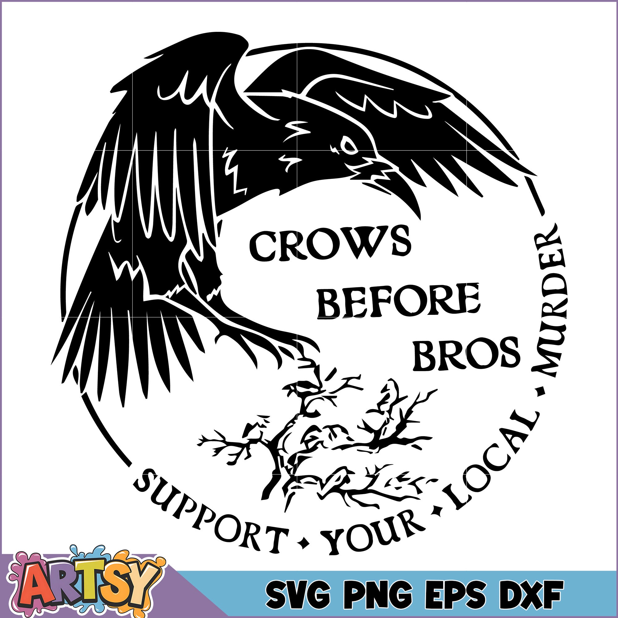Crow Bros SVG Support Local Murder Crows – Artsysvg