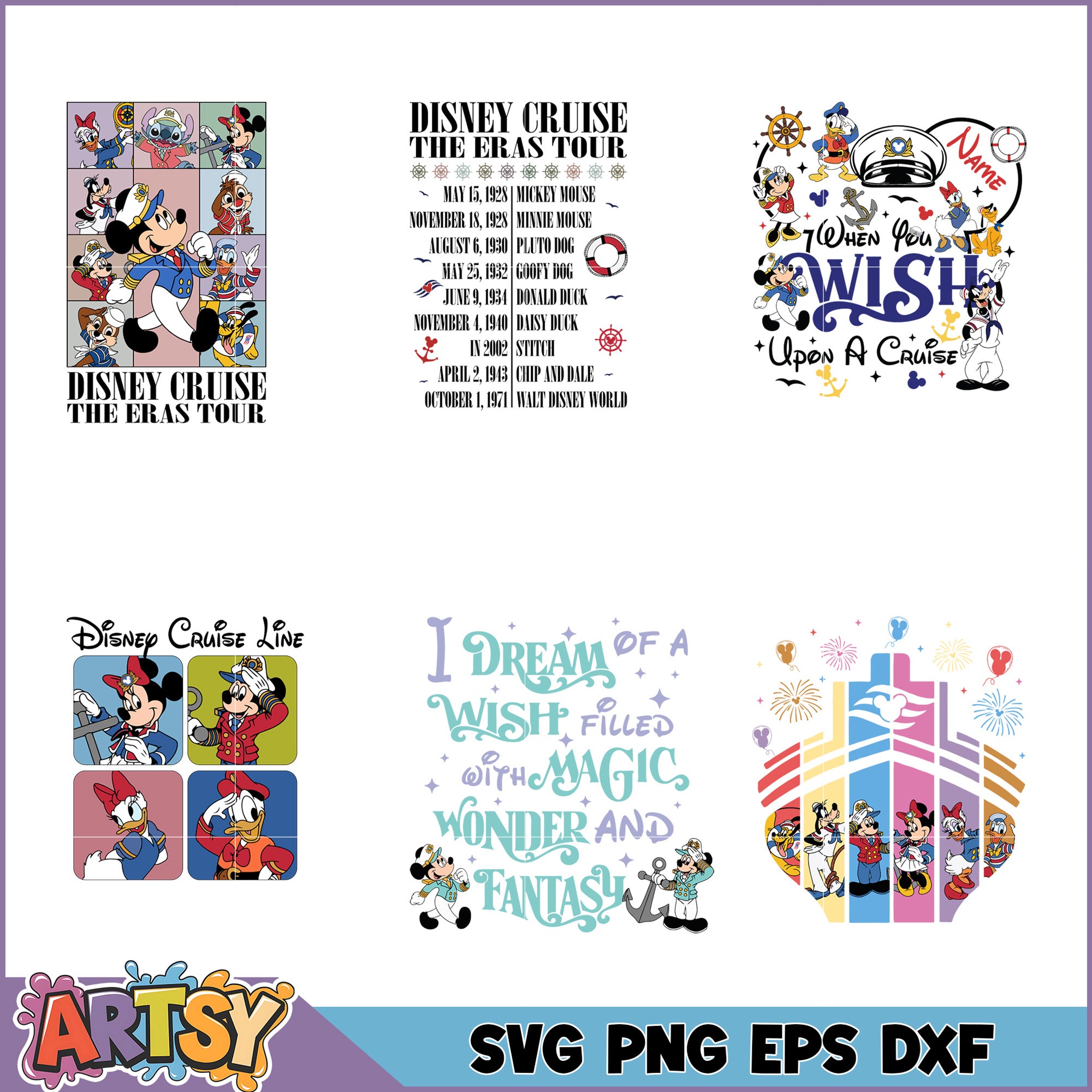 Disney Cruise SVG Bundle Eras Tour Designs – Artsysvg