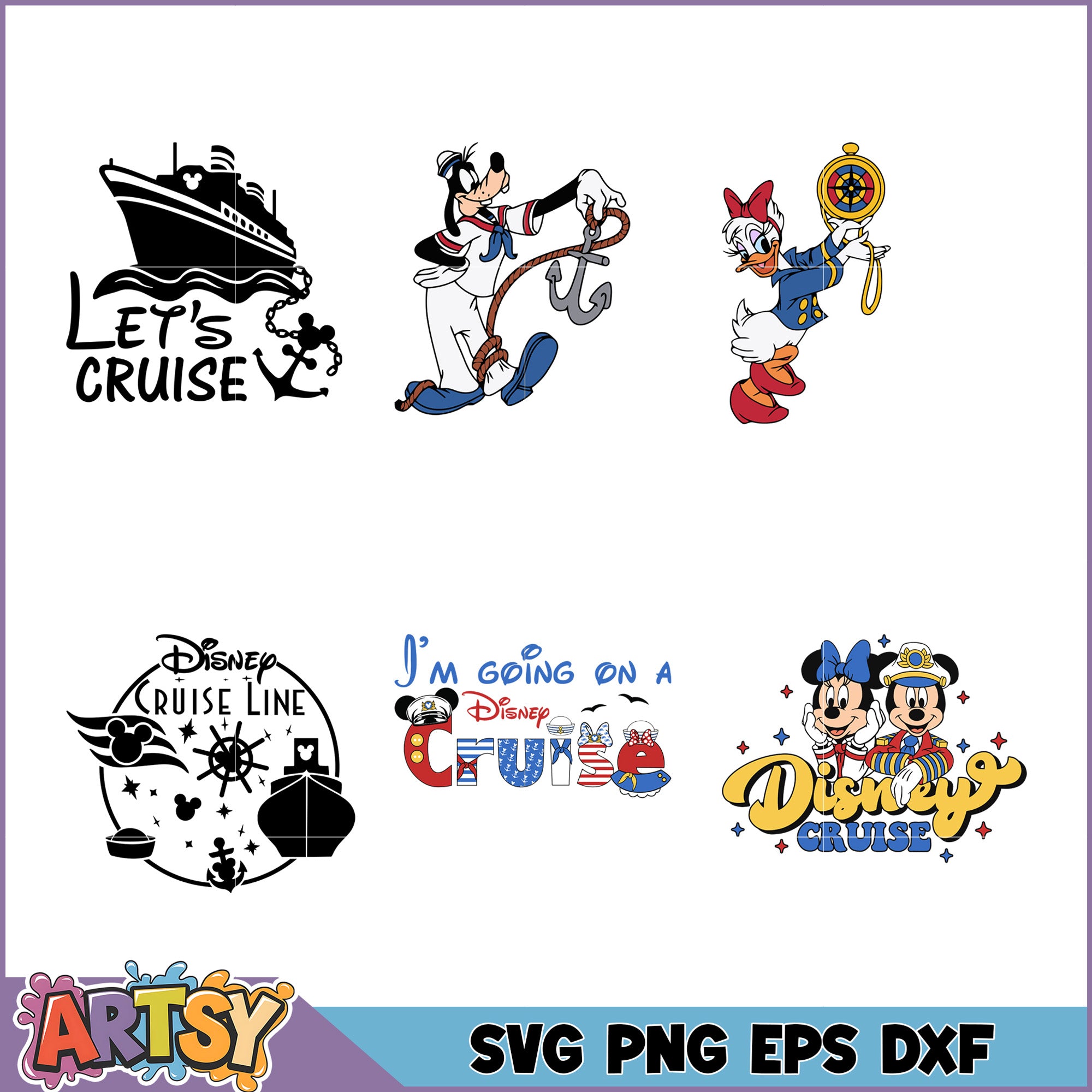 Disney Cruise SVG Bundle PNG, EPS, DXF – Artsysvg