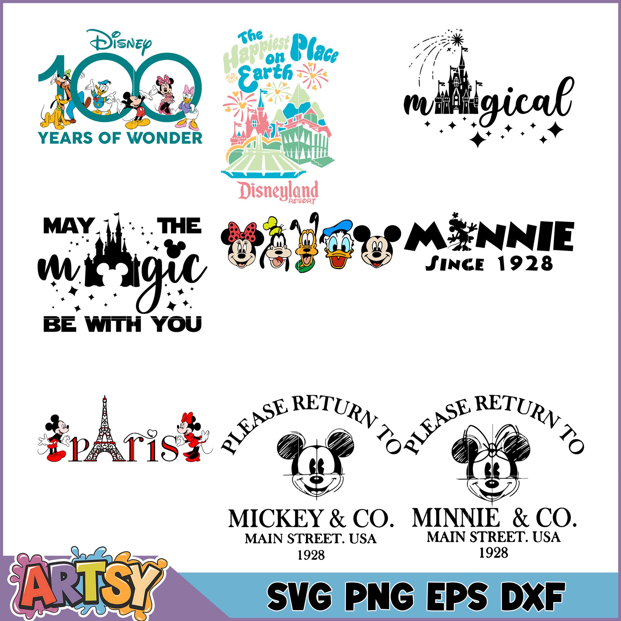 Disney SVG Bundle Magical Designs for Cricut and Craft Projects – Artsysvg