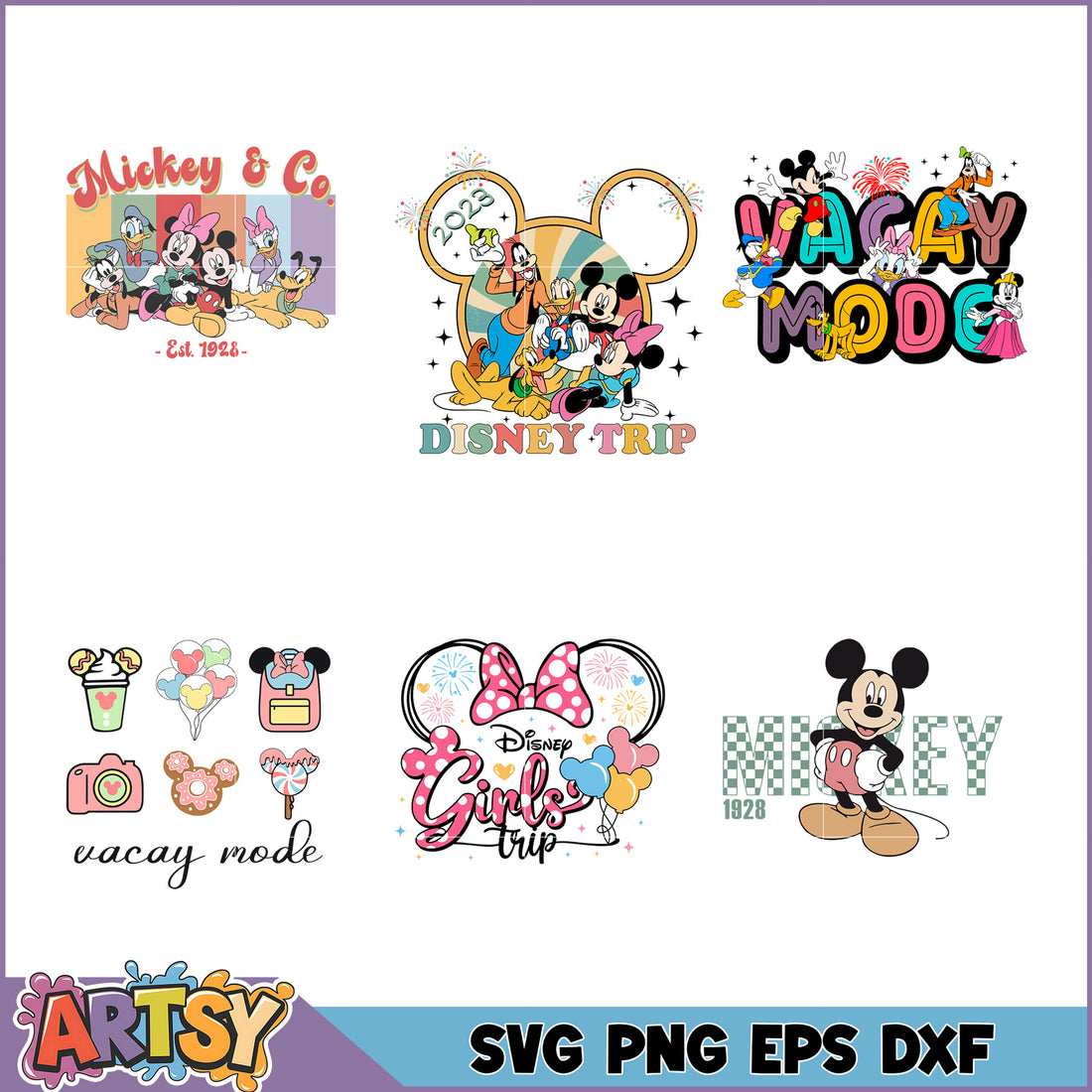 Disney SVG Bundle Retro Mickey Designs – Artsysvg