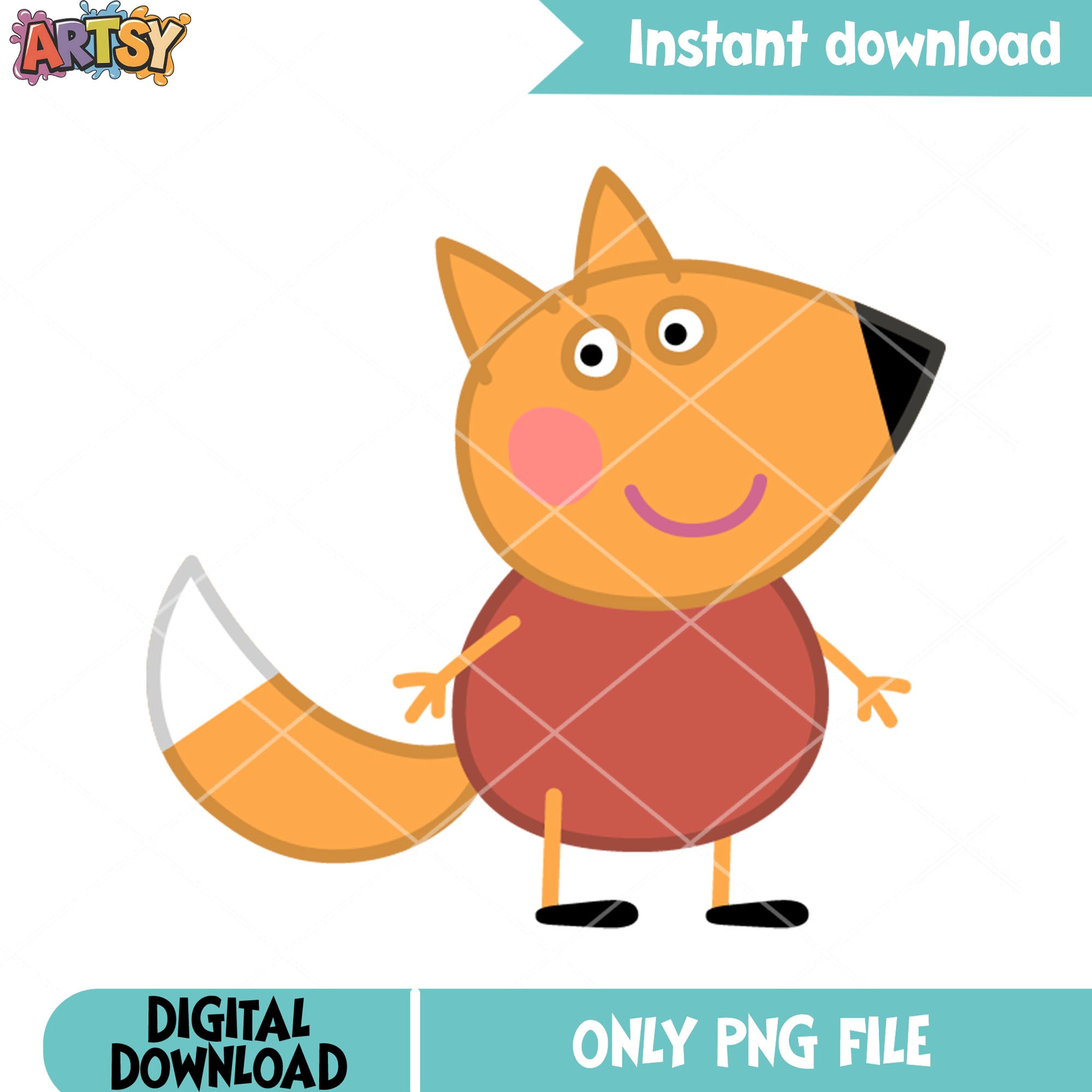 Freddy Fox character png, cartoon for kids png, peppa pig shows png ...