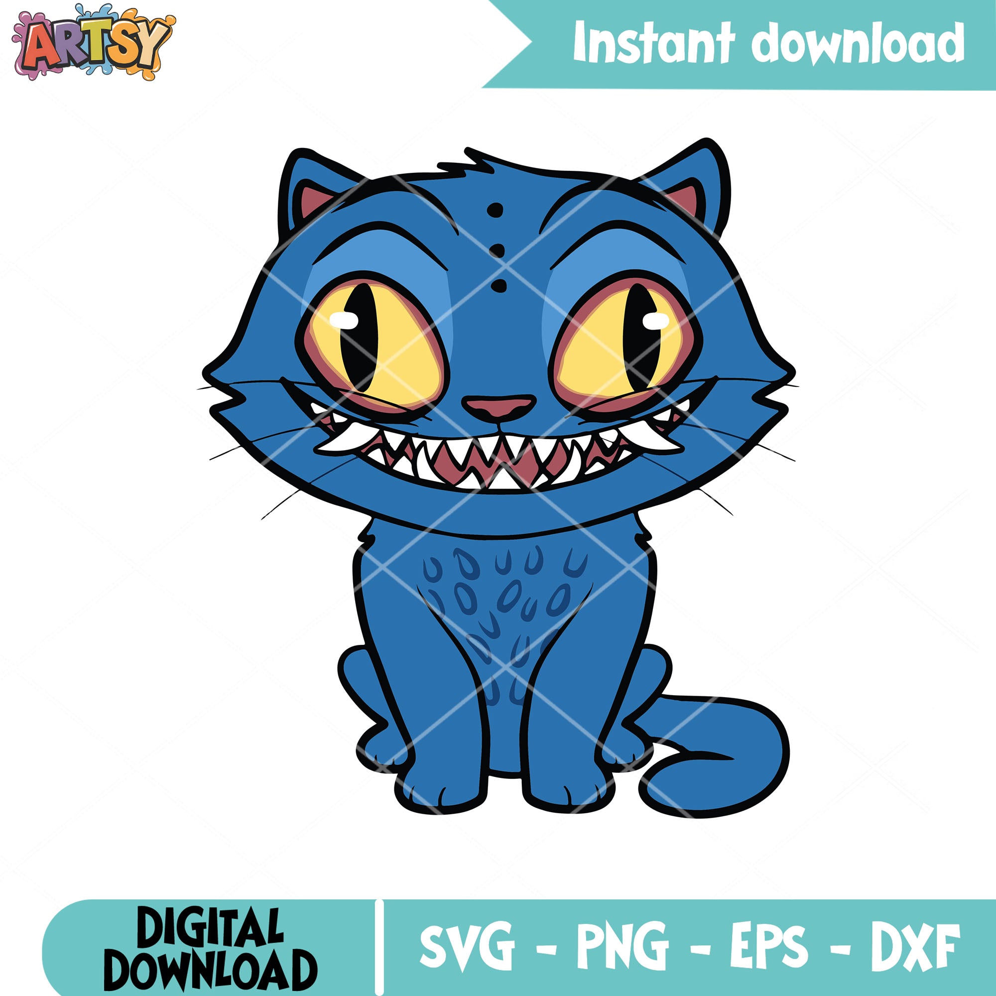 Funny tiger derpy demon svg, derpy tiger svg, derpy huntrix svg – Artsysvg