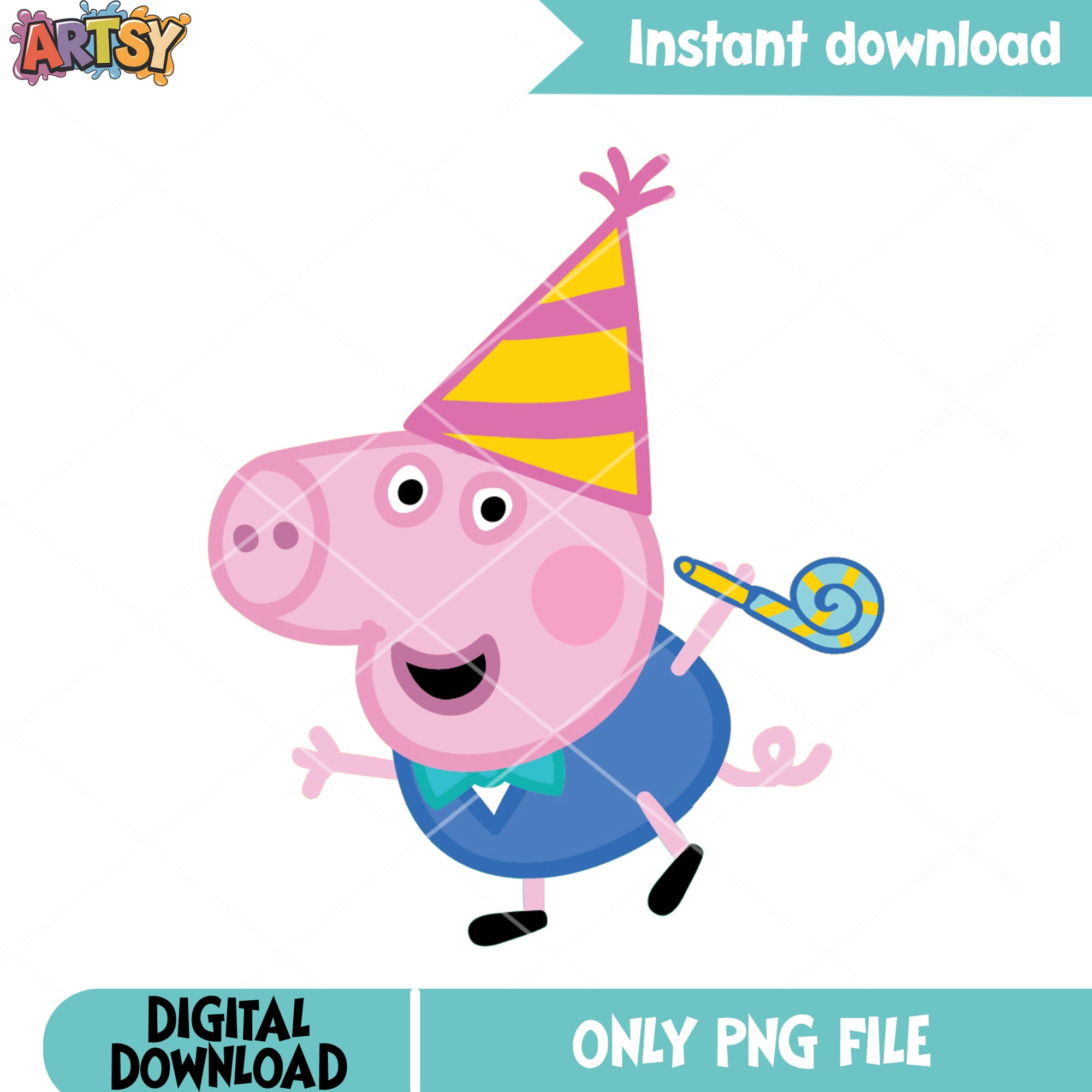 Geogre pig birthday png, kids show png, show peppa pig png – Artsysvg