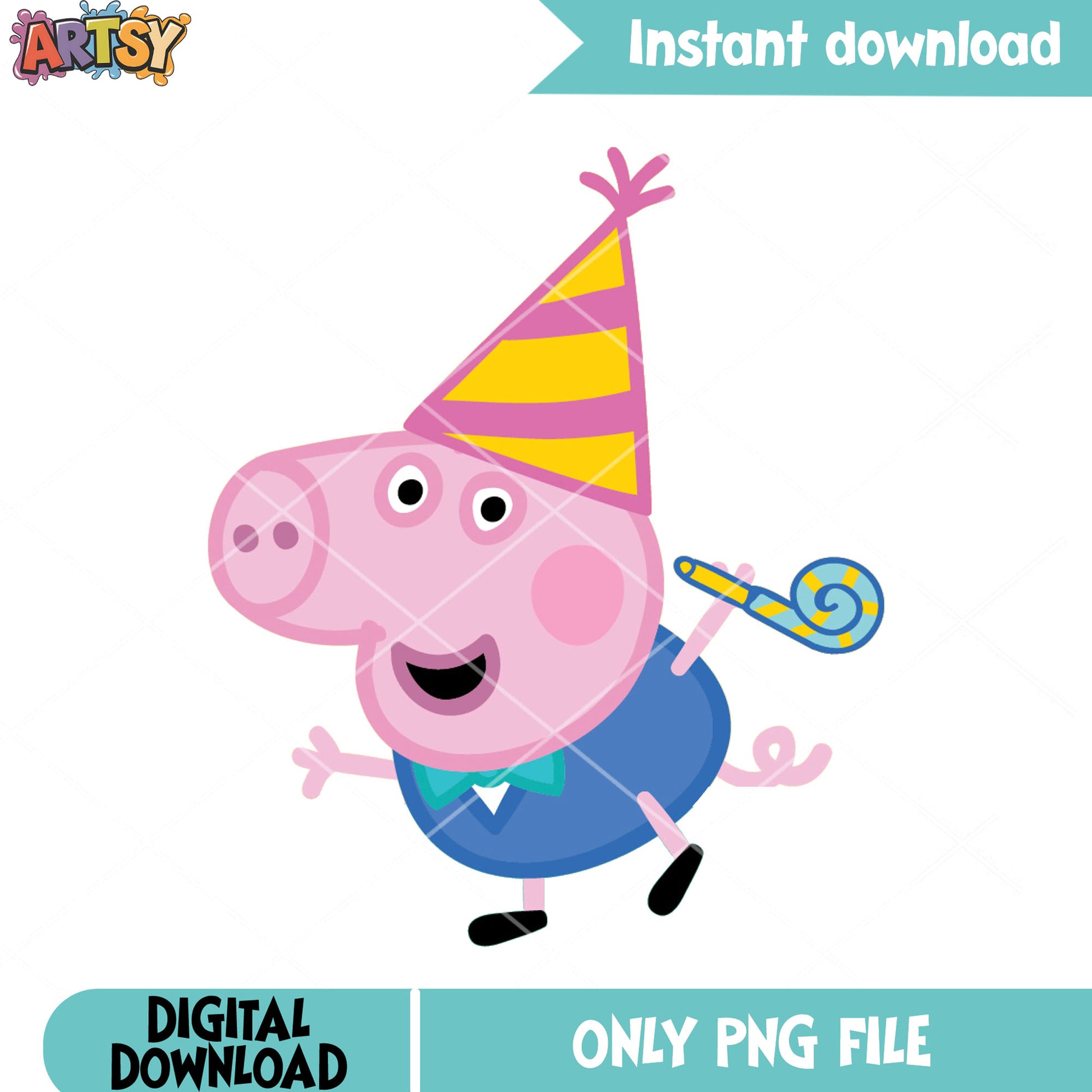 Geogre pig birthday png, kids show png, show peppa pig png – Artsysvg