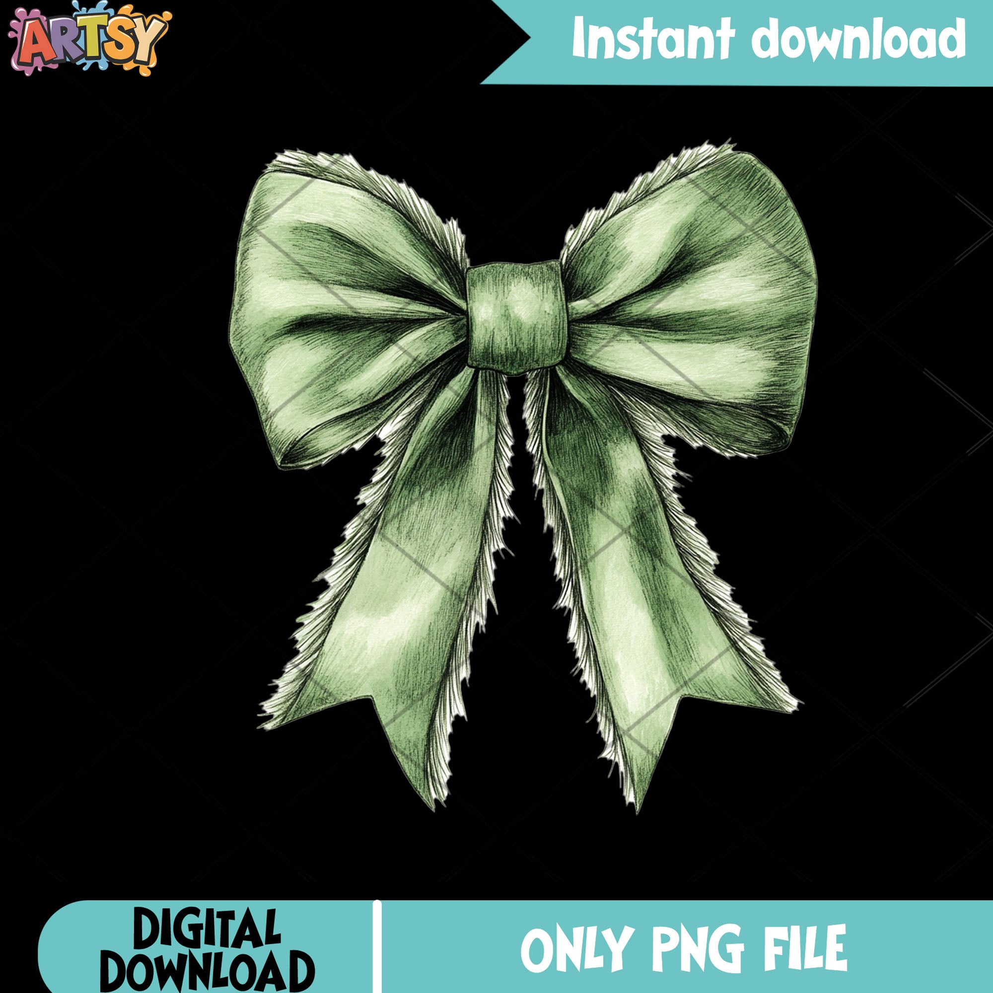 Green bow fuzzy christmas png, christmas vibes png, the grinch png ...
