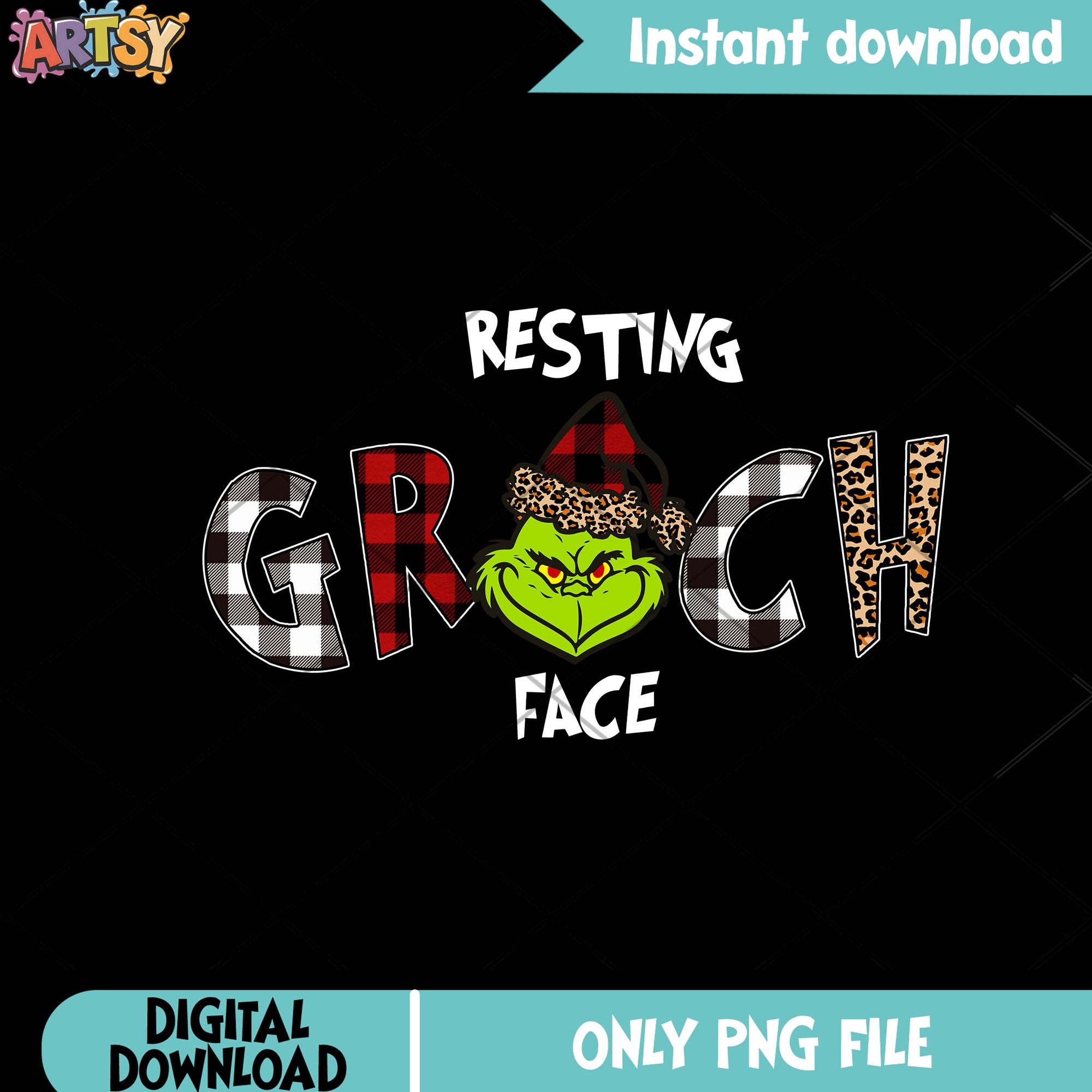 Grinch relax face xmas png, grinchmas png, merry christmas png – Artsysvg