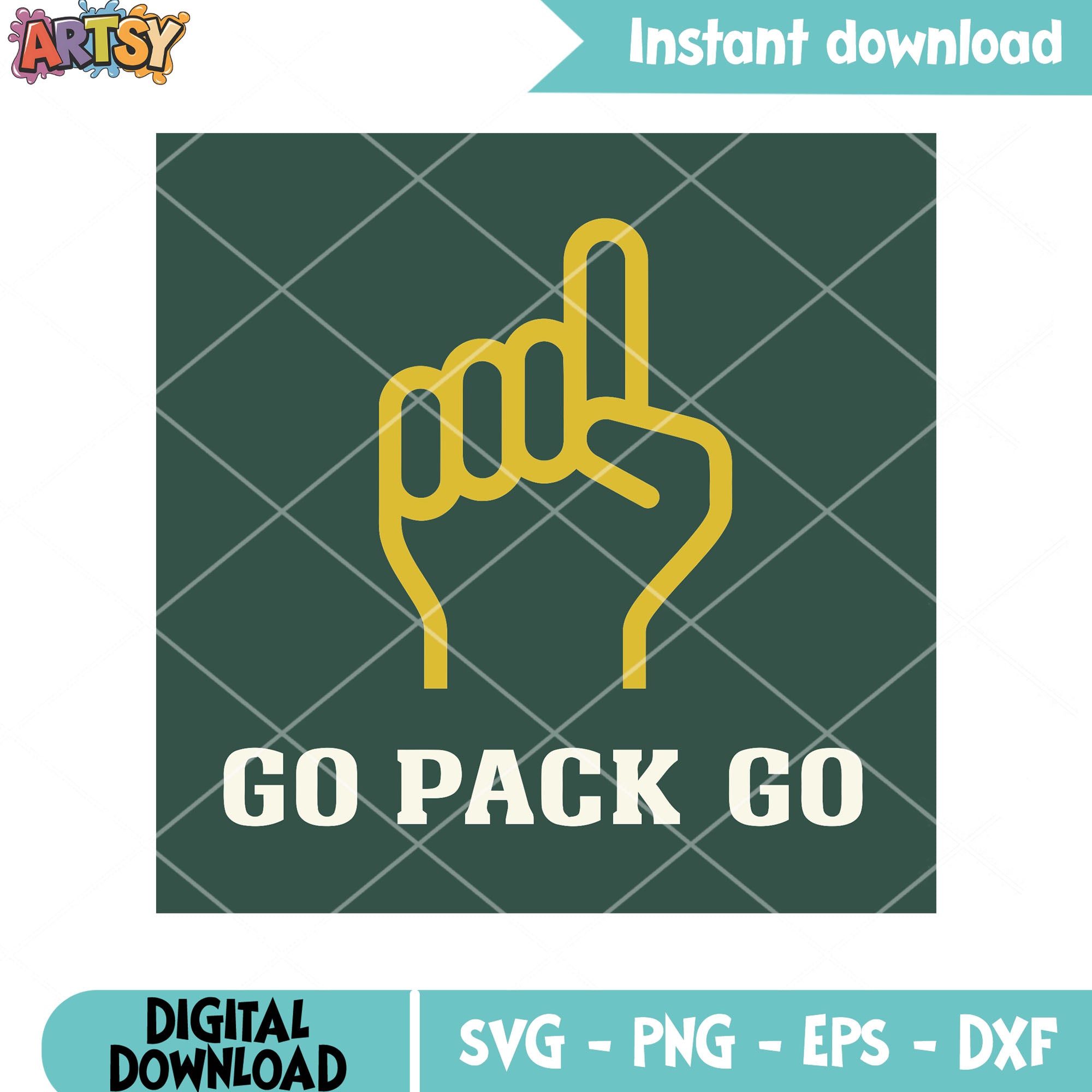 Hand finger g packer svg, super bowl svg, Green Bay Packers svg – Artsysvg