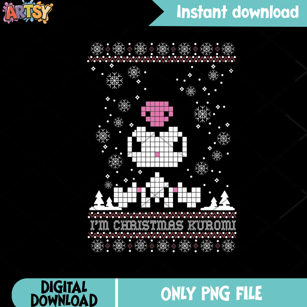 Im christmas kuromi png, sanrio kuromi png, christmas poster png – Artsysvg