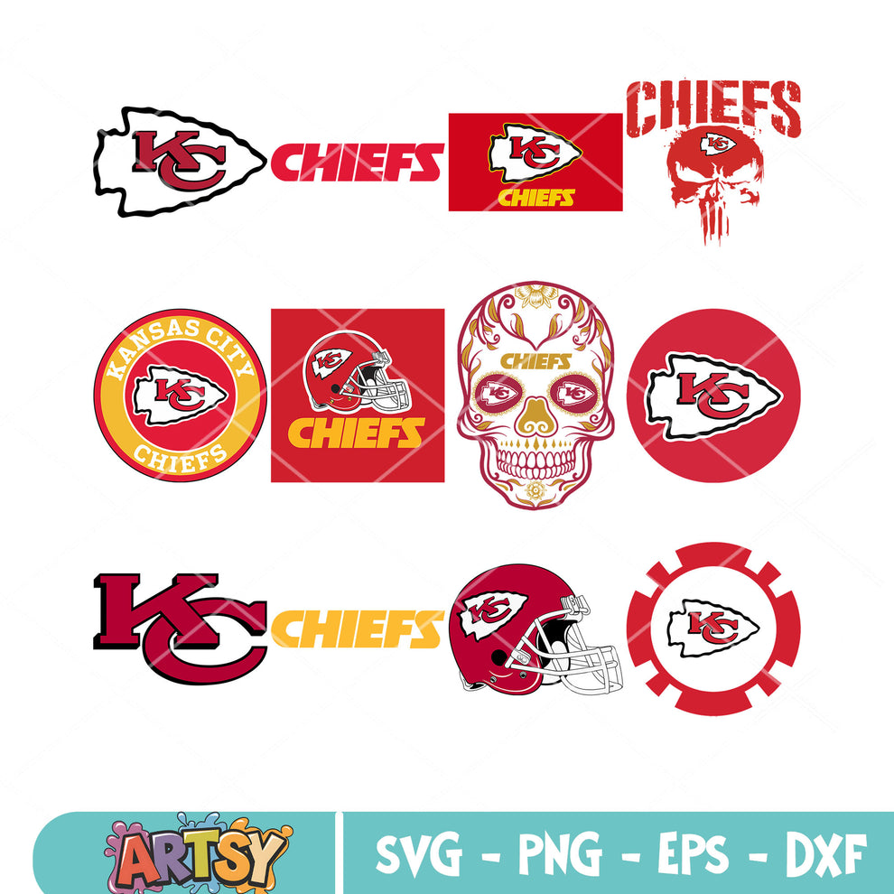 Kansas city chief svg, Skeleton skull svg, nfl team svg – Artsysvg