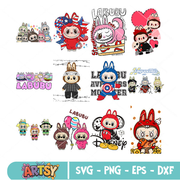 Labubu monster svg bundle, pop mart labubu dolls svg, labubu near me s ...