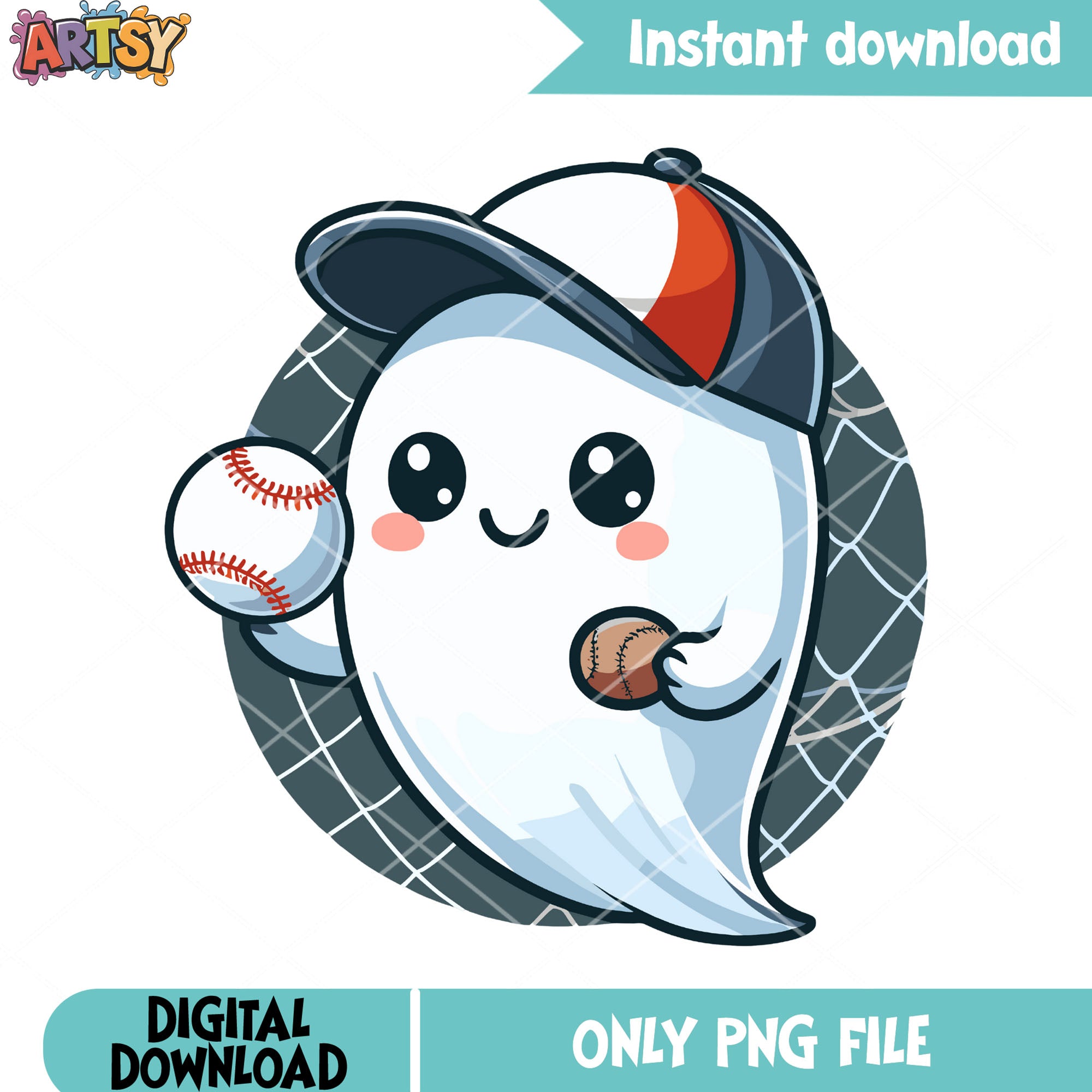 Little ghost excited for first time, baseball png, scary night png ...