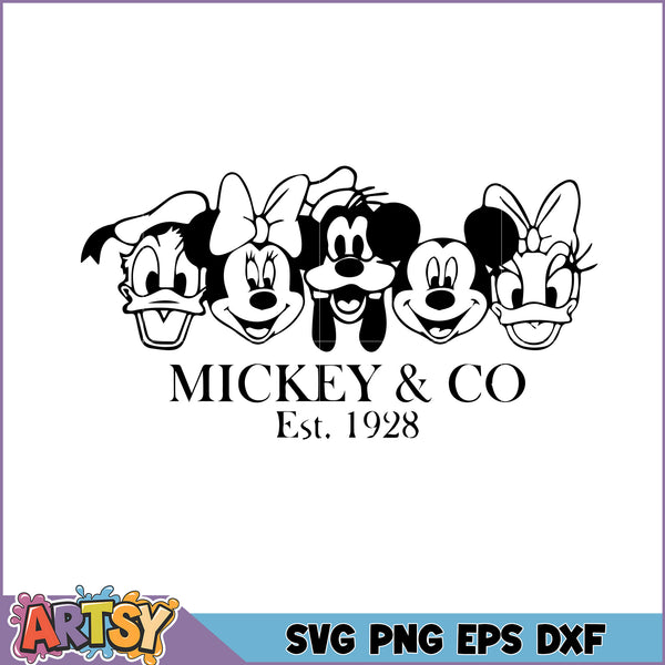 Mickey Mouse Friends SVG Cut File – Artsysvg