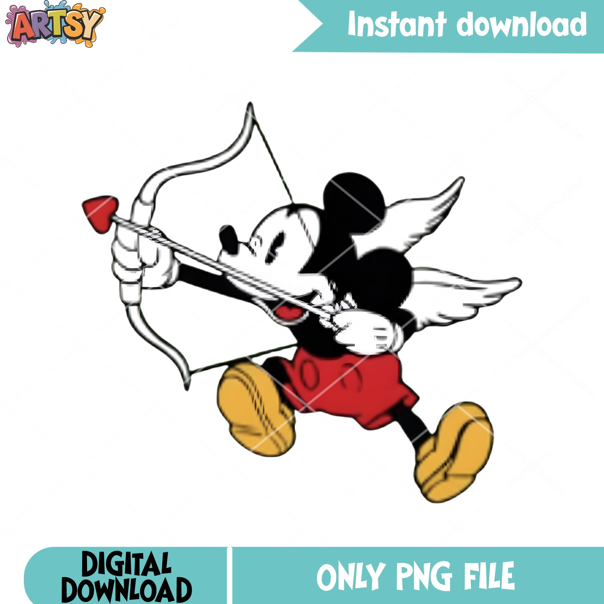 Mickey cupid valentine png, valentines love png, disney vibes png ...