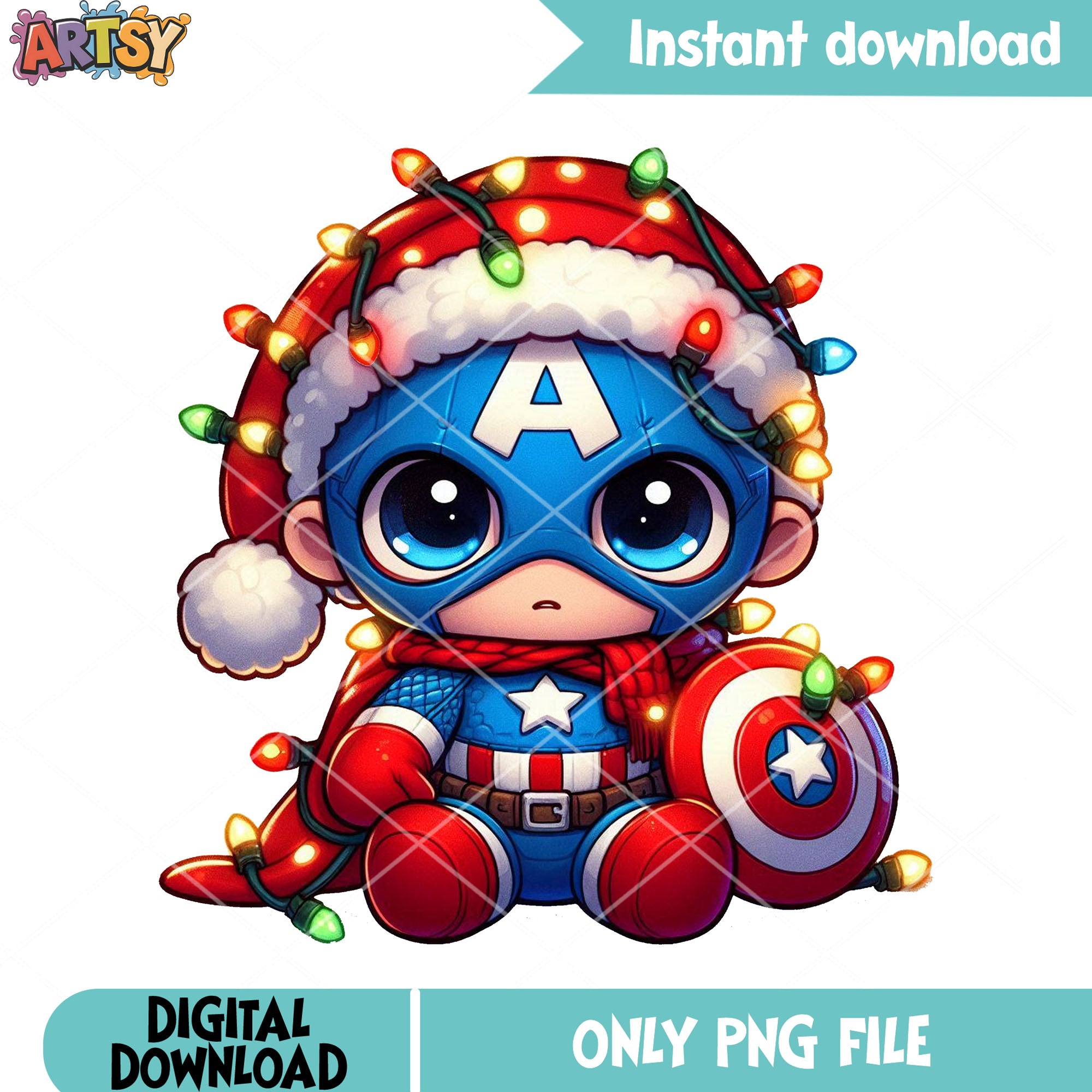 My captain chibi christmas gifts png, captain america png, merry xmas ...