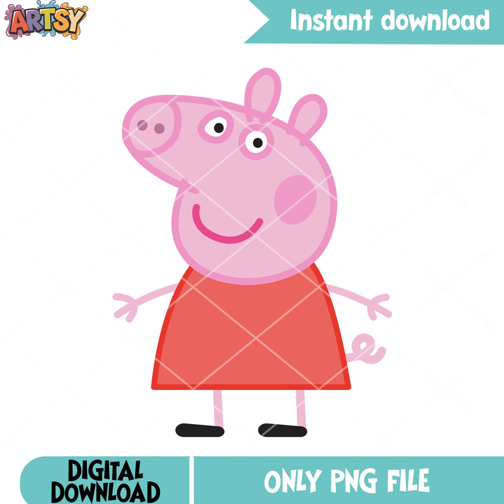 Peppa pig character png, cartoon for kids png, kids show png – Artsysvg