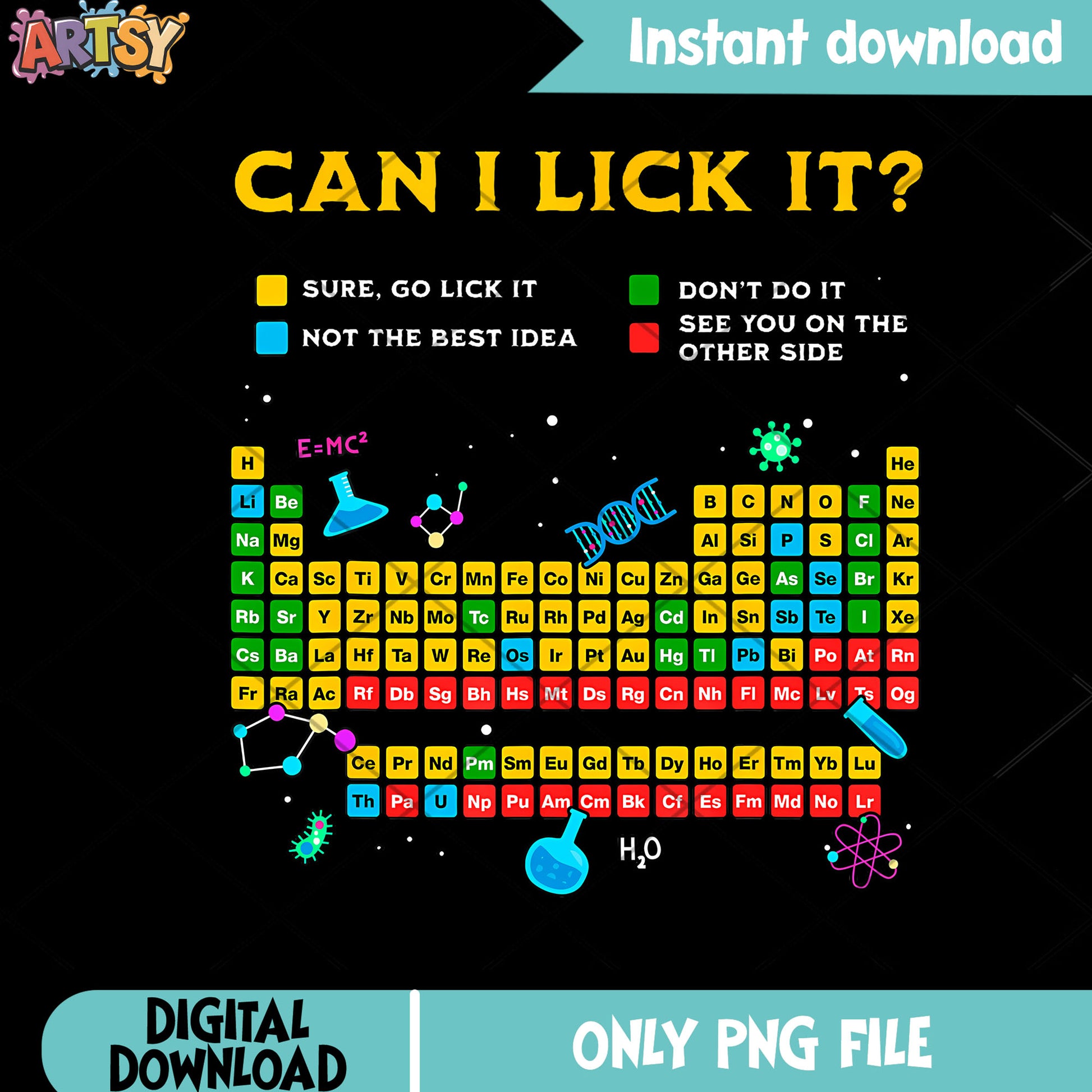 Periodic Table Funny Science Teacher png, chemistry png, dna png – Artsysvg