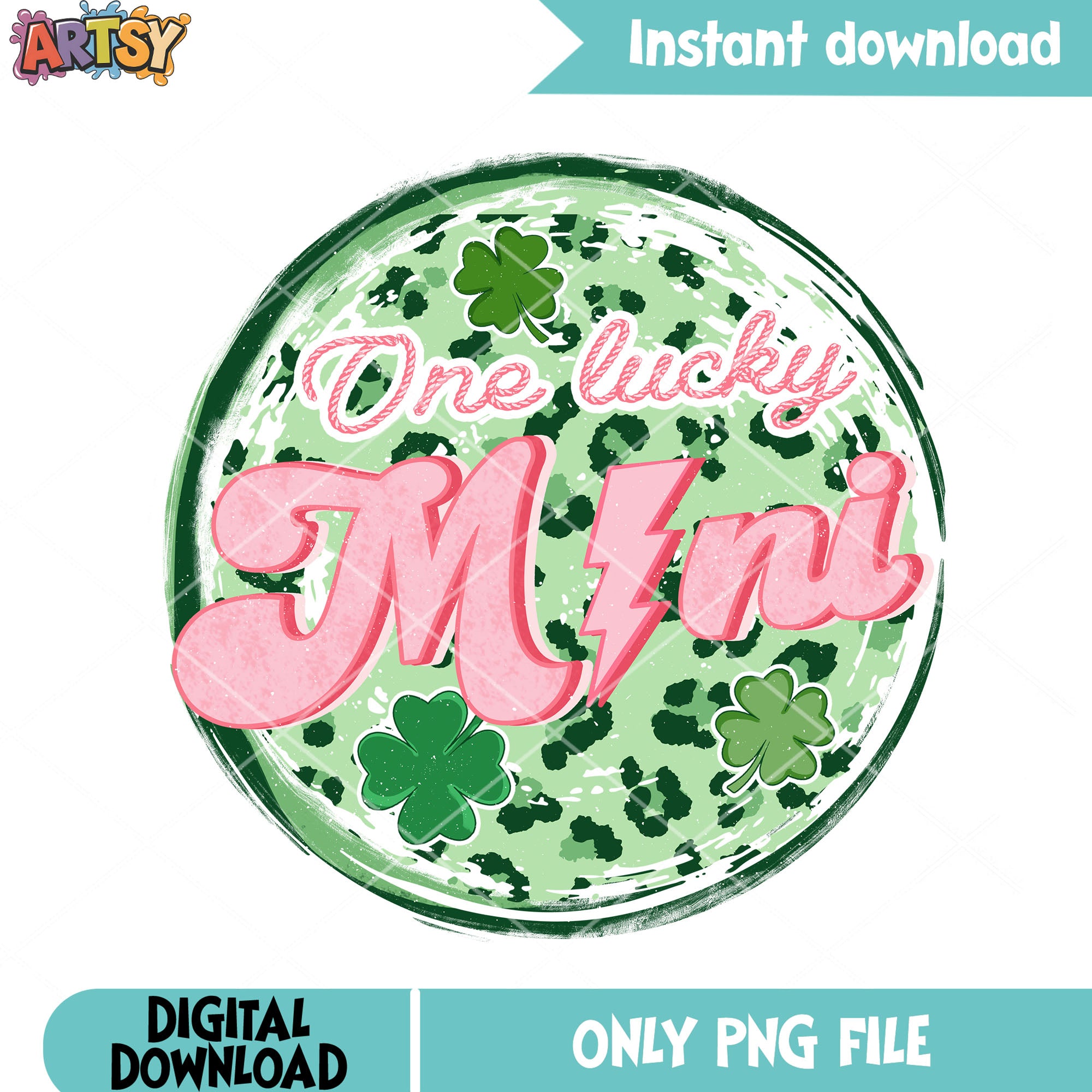 Pink bolt mini clover png, patricks clover png, st patricks png – Artsysvg