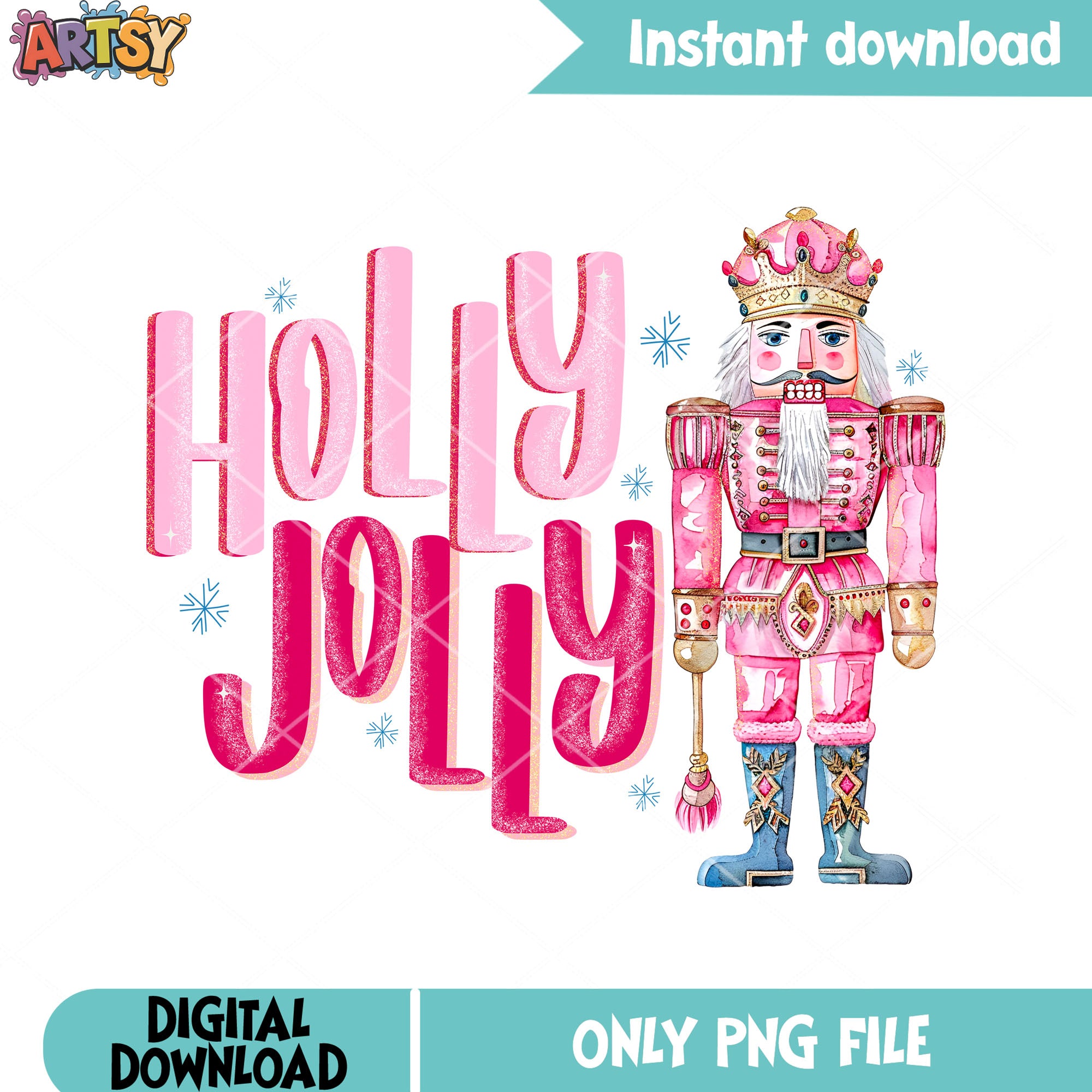 Pink nutcracker holly jolly png, jolly christmas png, cute jolly png ...