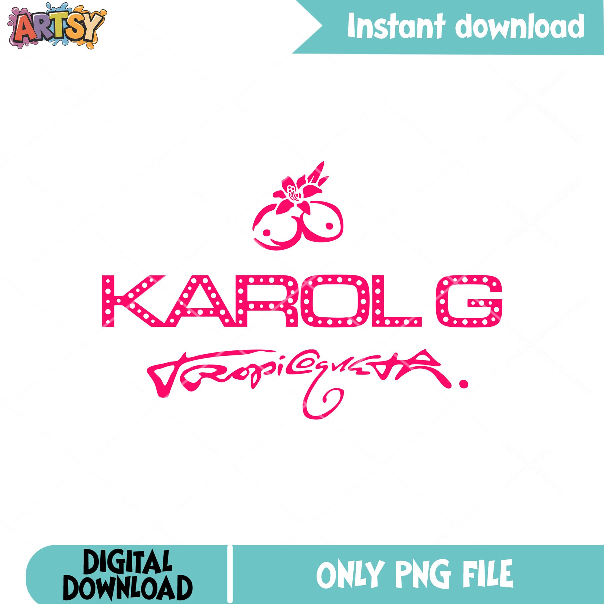 Pink tropicoqueta karol g png, karol g new song png, karol g png – Artsysvg
