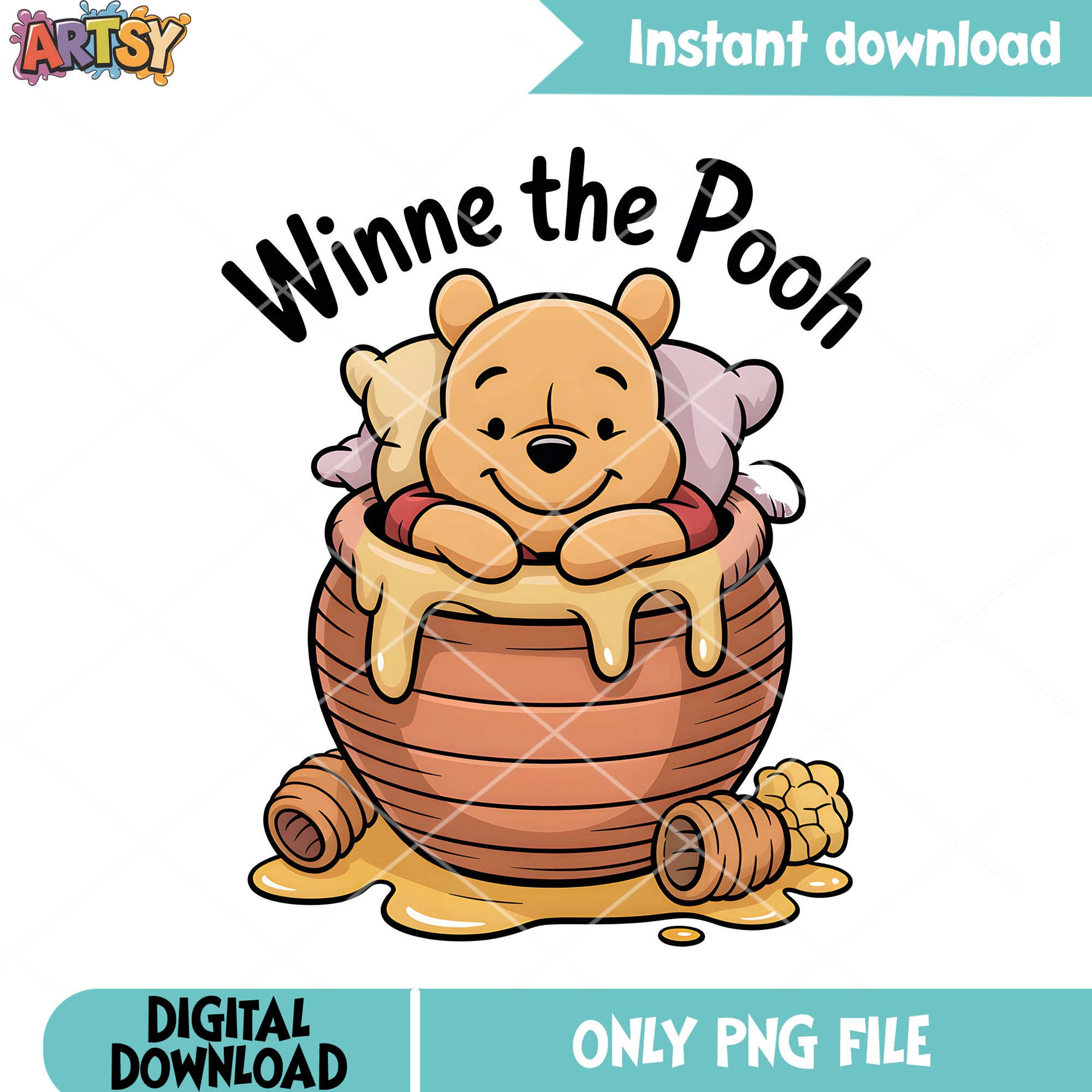 Pooh love honey png, honey pot png, winnie the pooh png – Artsysvg