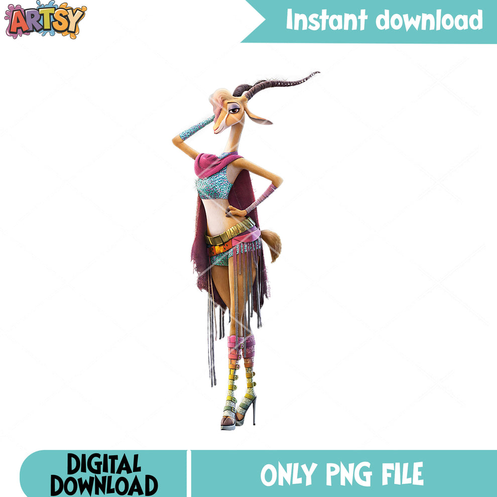 Pop singer gazelle png png, disney zootopia png, zootopia poster png ...