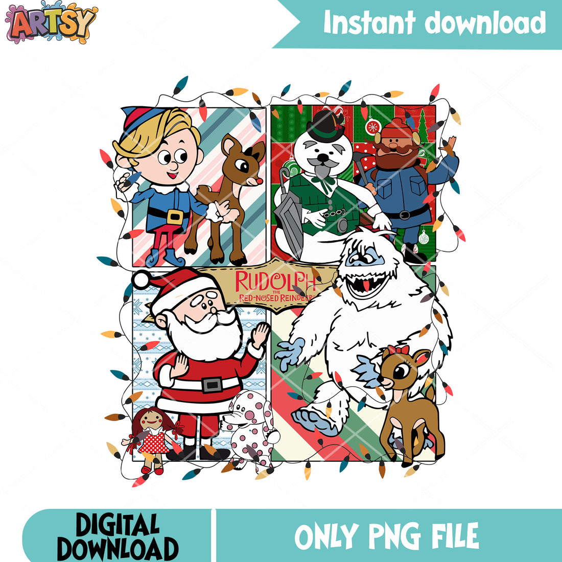 Red nose reindeer poster png, merry christmas png, christmas reindeer ...