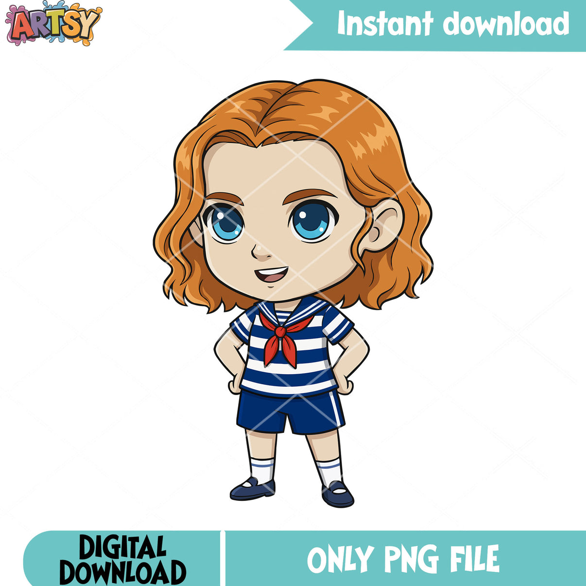 Robin buckley chibi png, stranger things png, horror series png – Artsysvg