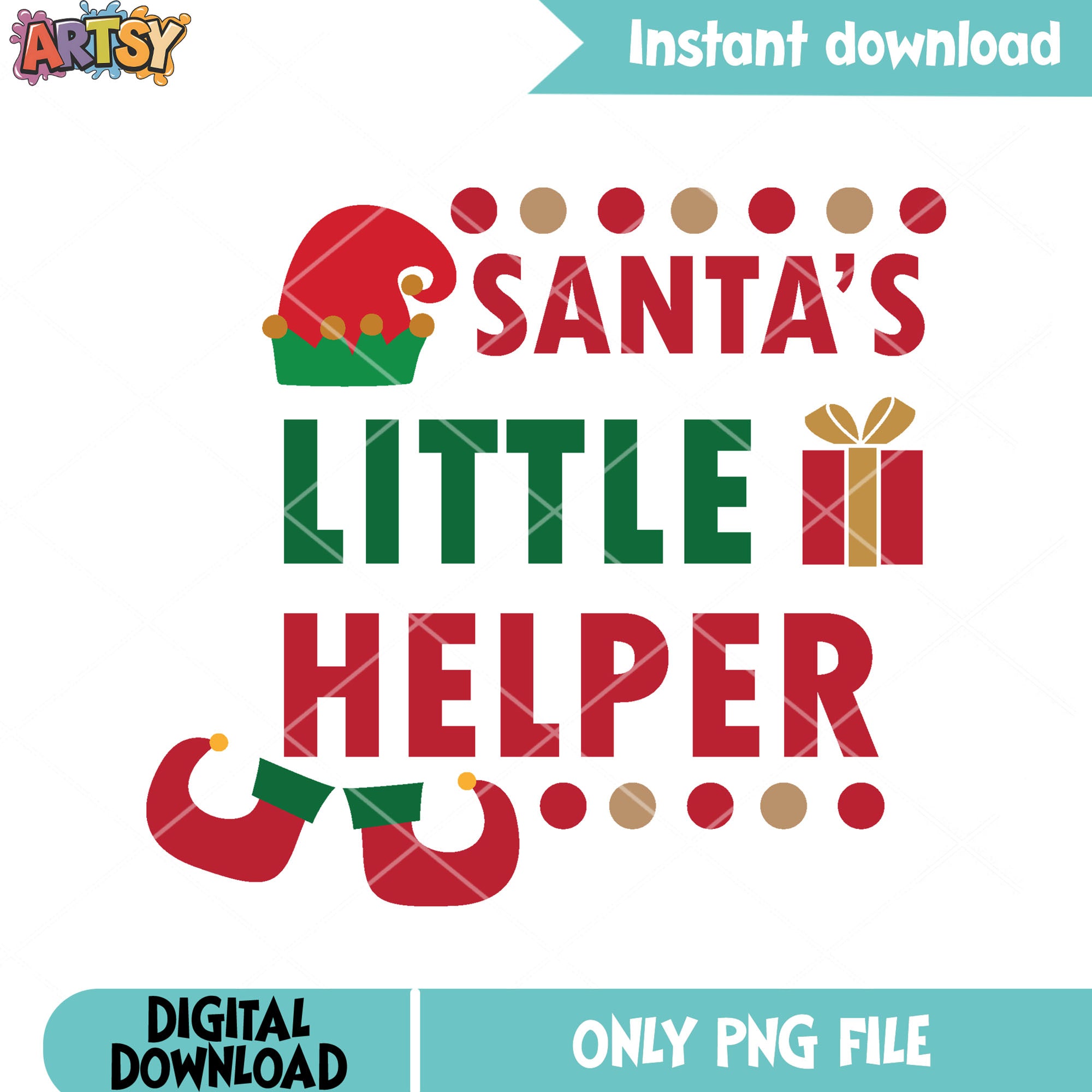 Santas little helper elf png, christmas poster png, christmas gifts pn ...