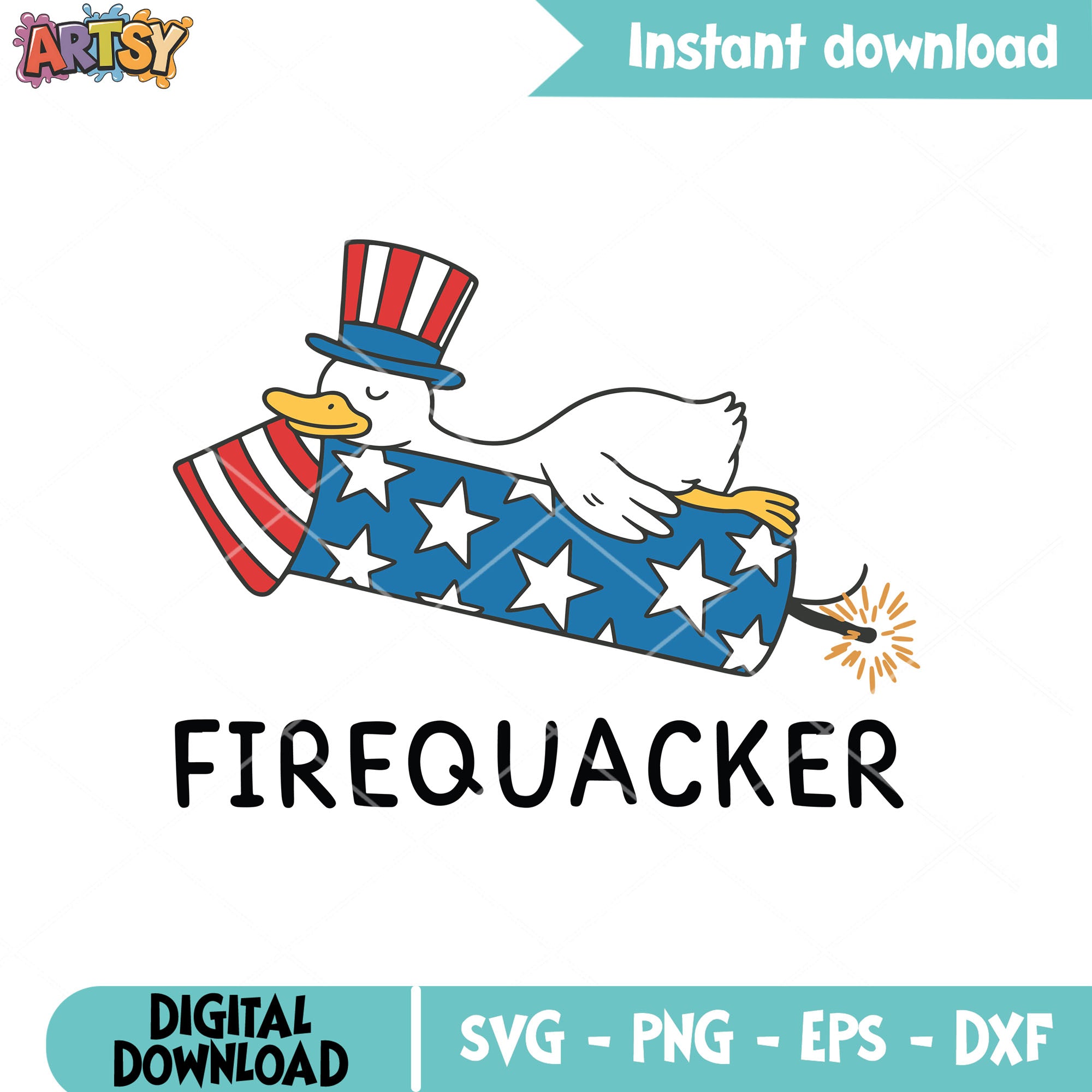 Silly goose fire quacker svg, silly goose svg, goose 4th of july svg ...