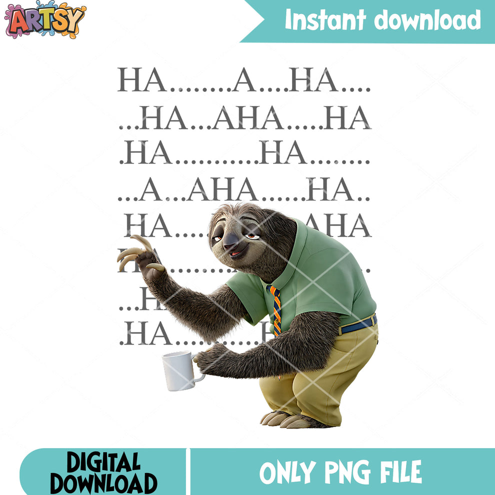 Slowly laugh the sloth png, flash zootopia png, zootopia movies png ...