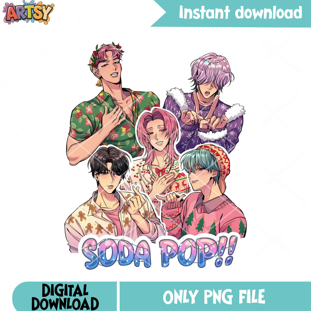 Soda pop png, kpop demon hunters png, abby saja boy png – Artsysvg