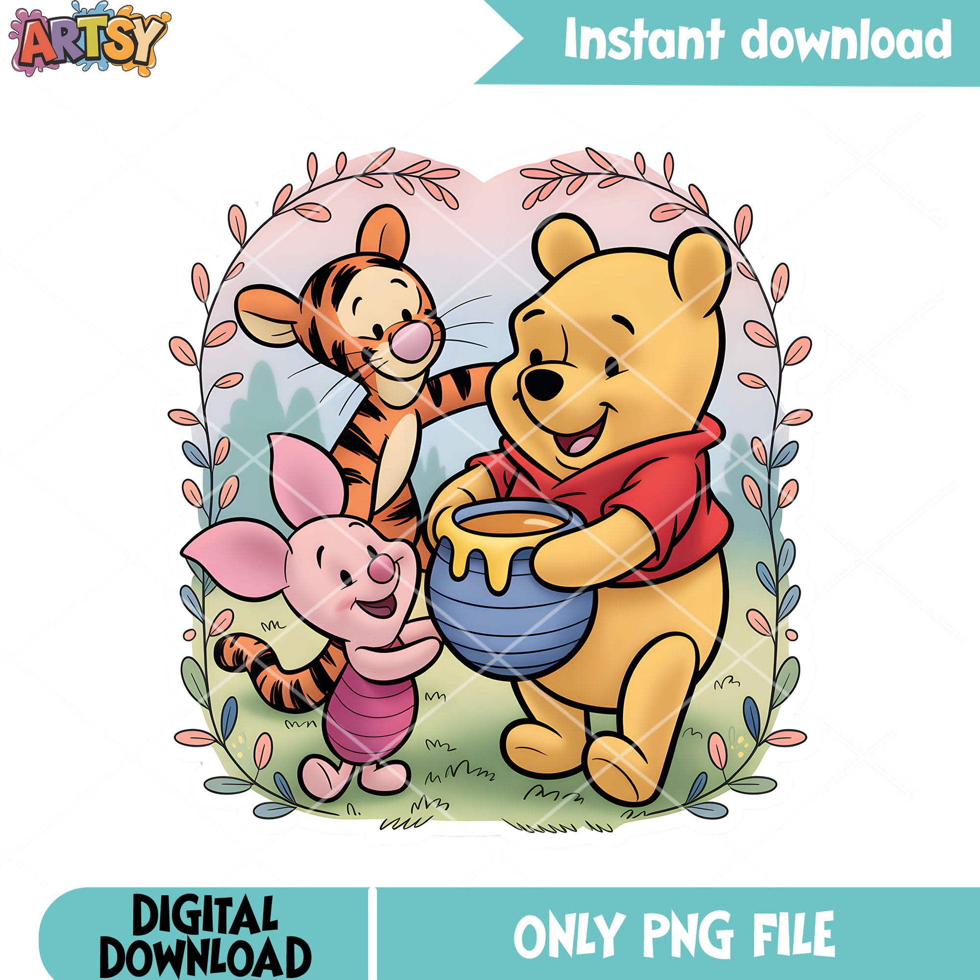 Spring honey pooh friends png, spring vibes png, winnie the pooh png ...