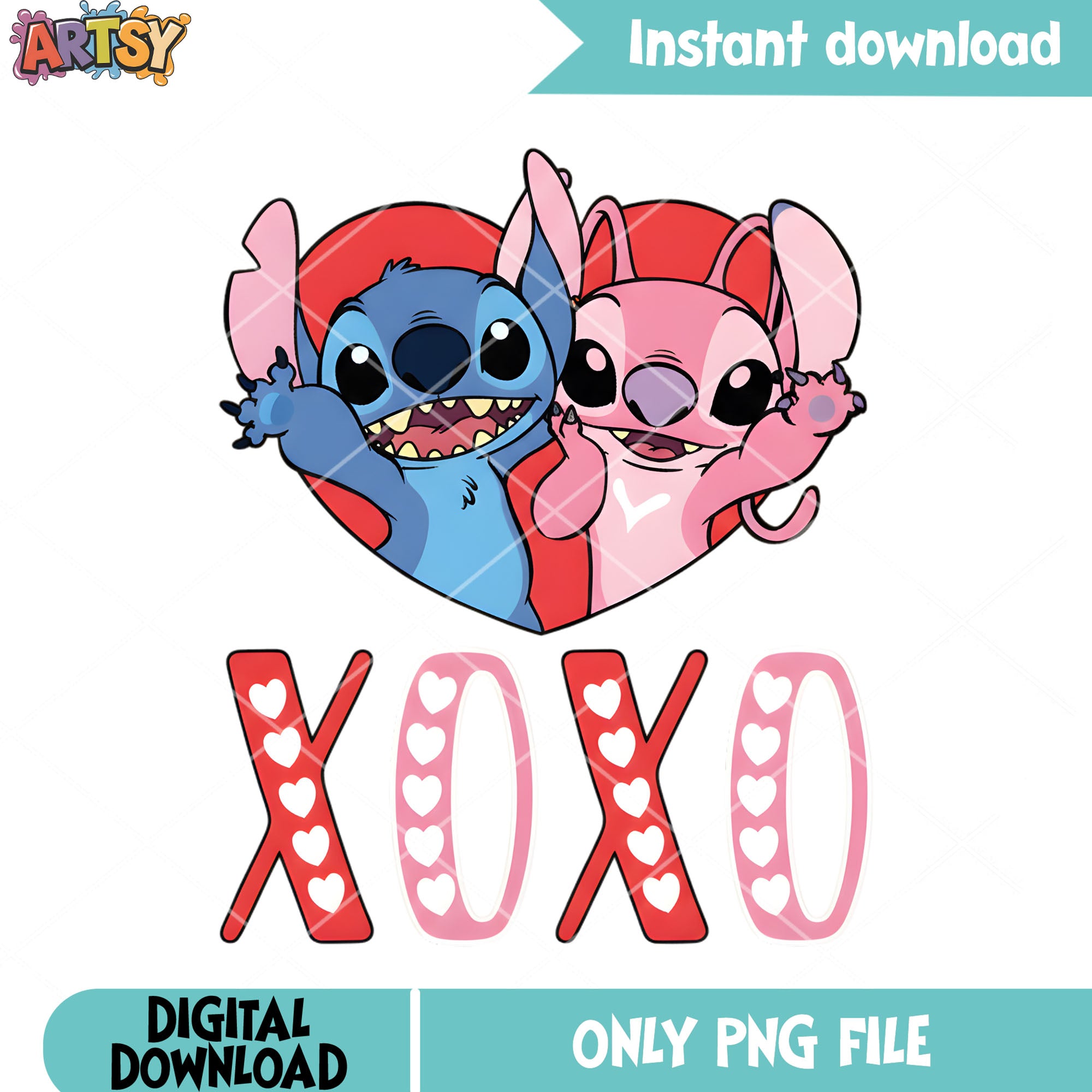 Stitch xoso angel vibe romance png, valentines couple png, valentine p ...