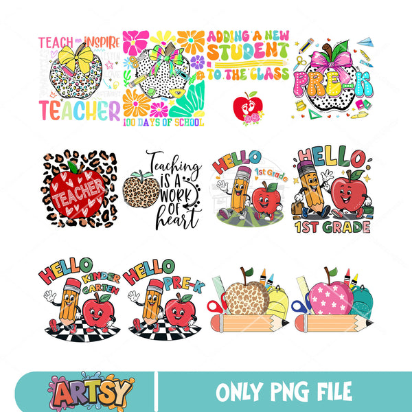 Student class school png bundle, apple school png, teach day png – Artsysvg
