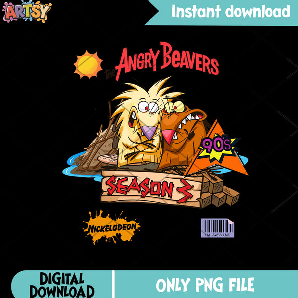 The Angry Beavers png, 90s cartoon png, Nickelodeon png – Artsysvg