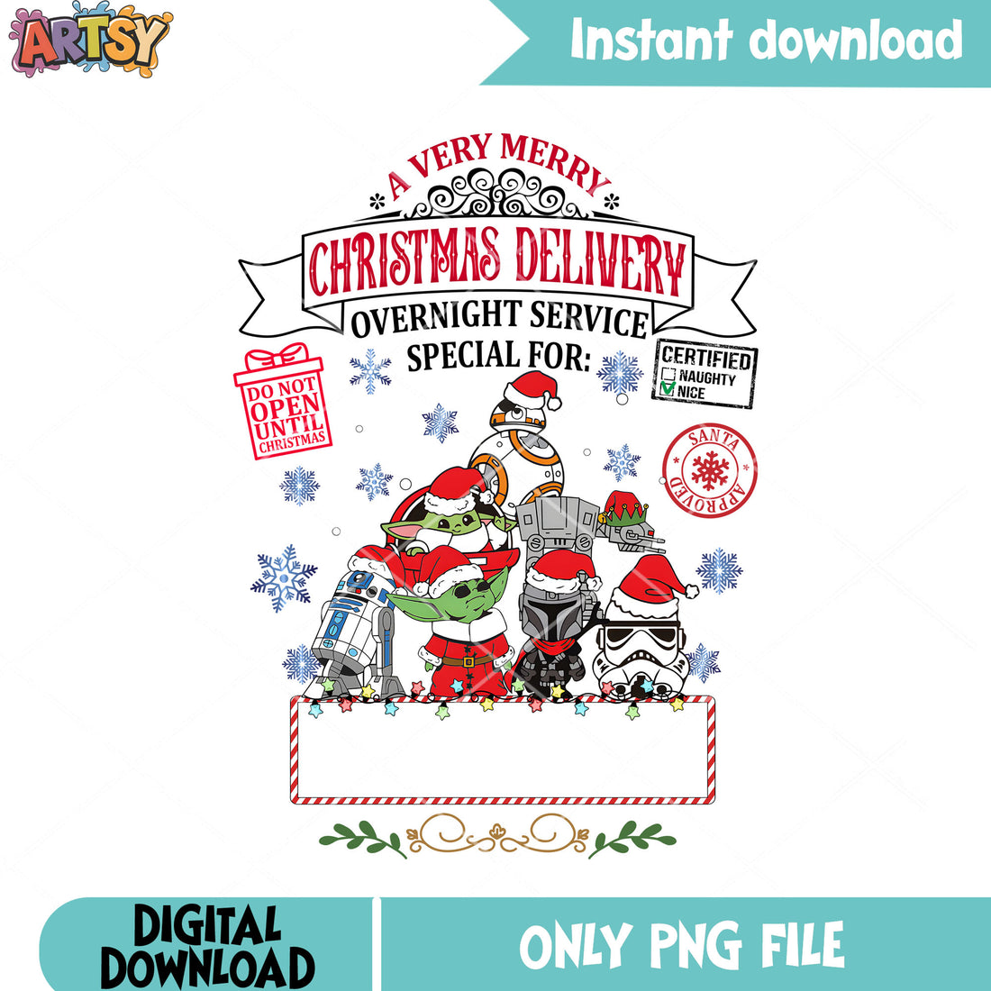 The christmas star war delivery png, r2 d2 png, baby yoda png – Artsysvg